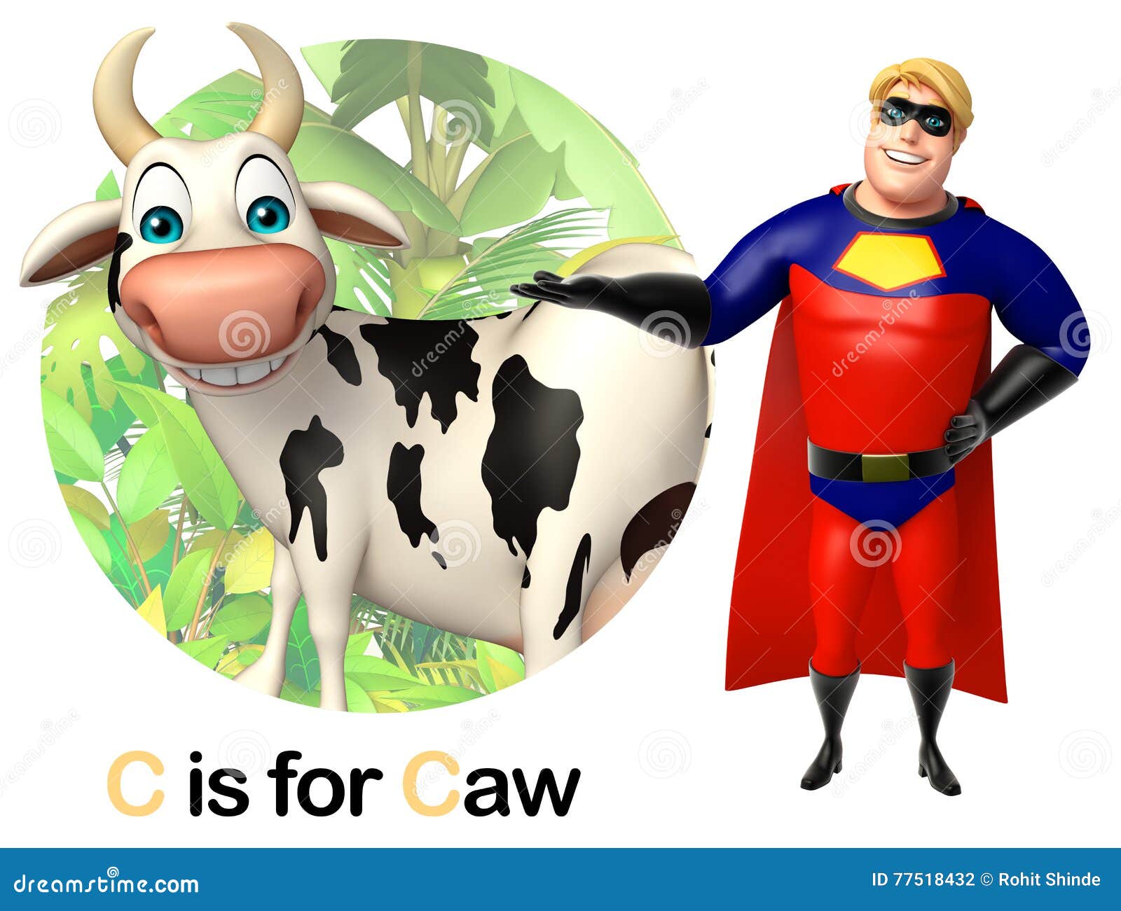 Super hero pointing Caw stock illustration. Illustration of comic ...