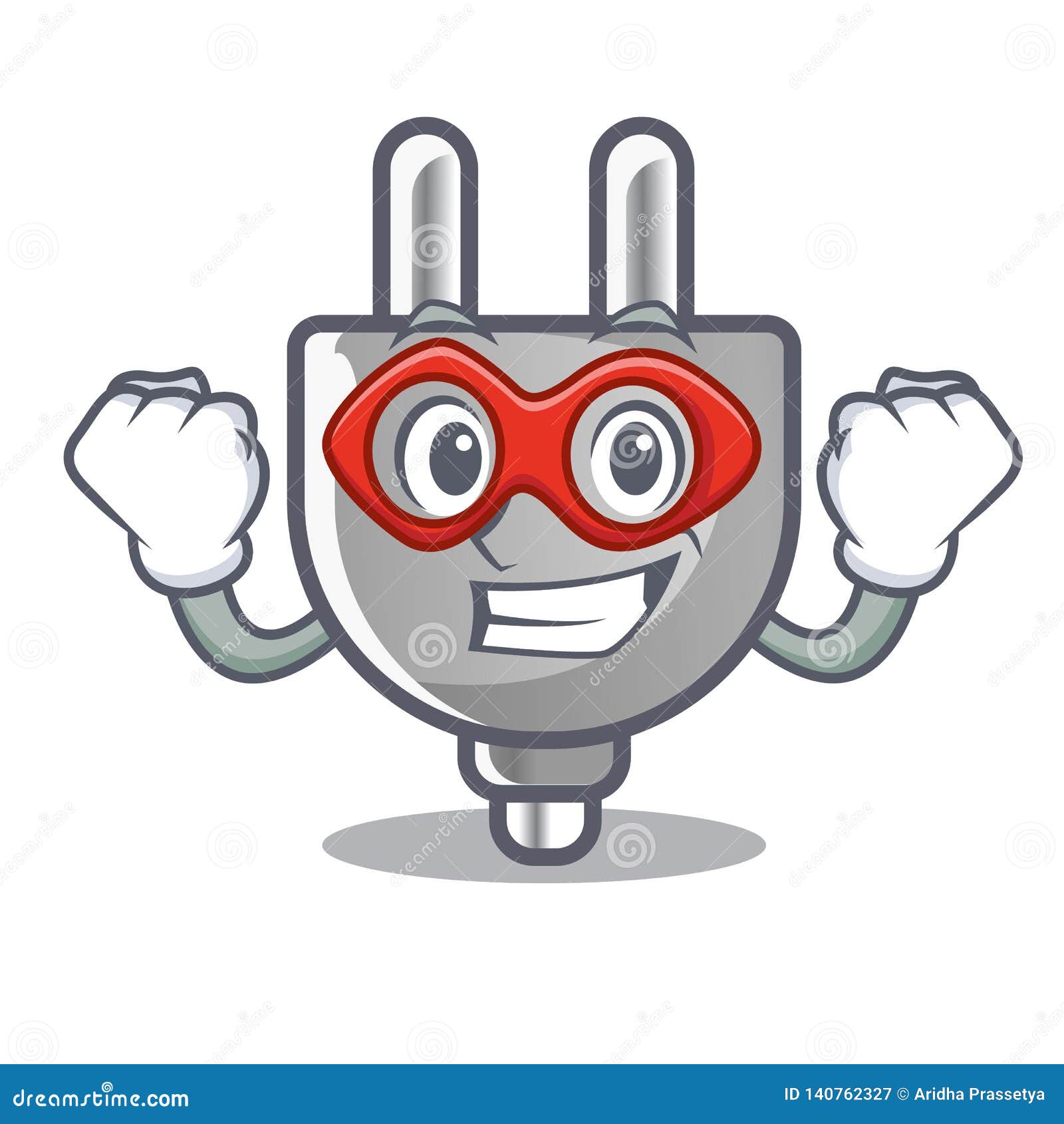 Super Hero Power Plug in the Character Shape Stock Vector ...