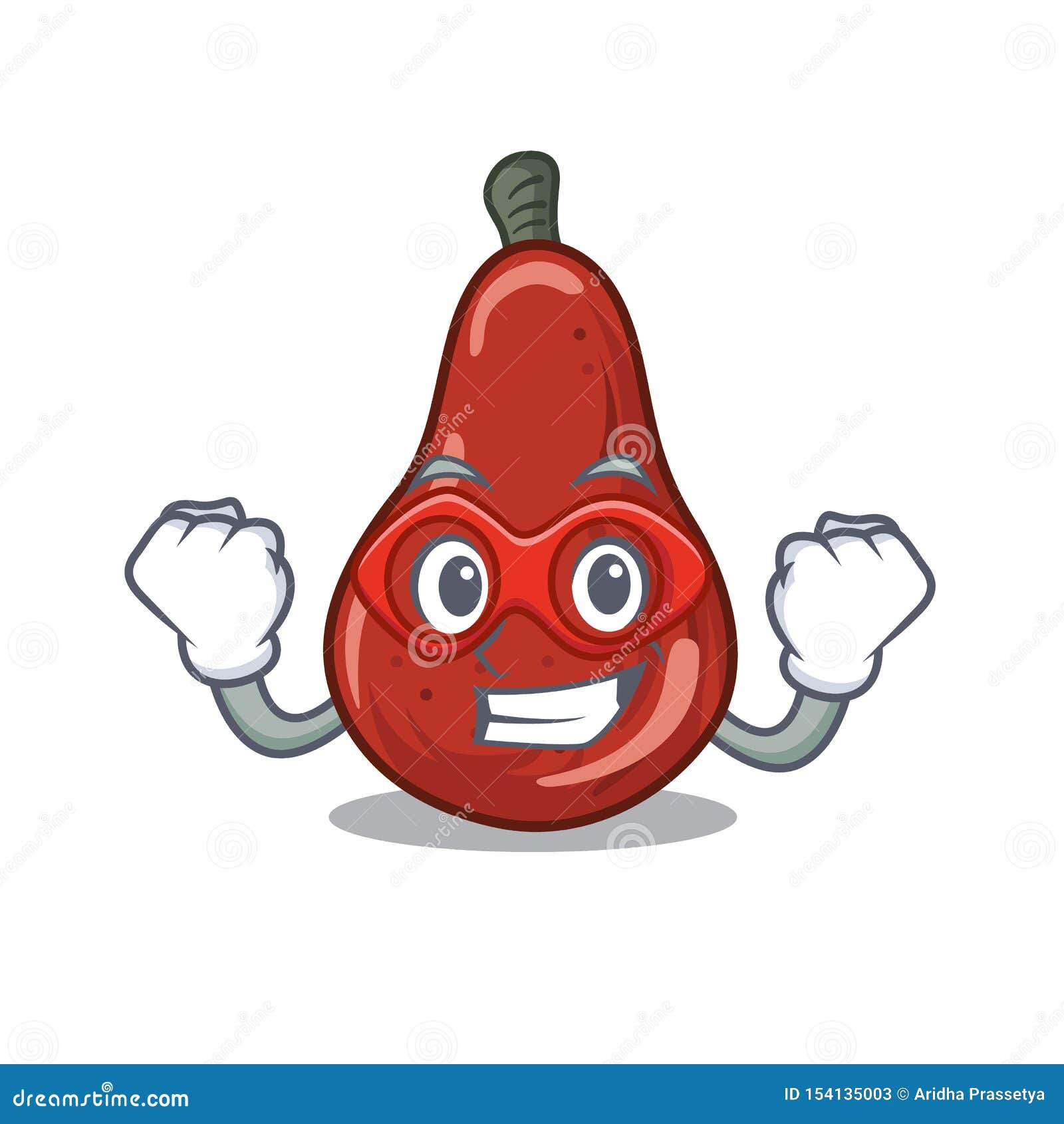 Super Hero Red Pears in a Cartoon Basket Stock Vector - Illustration of ...