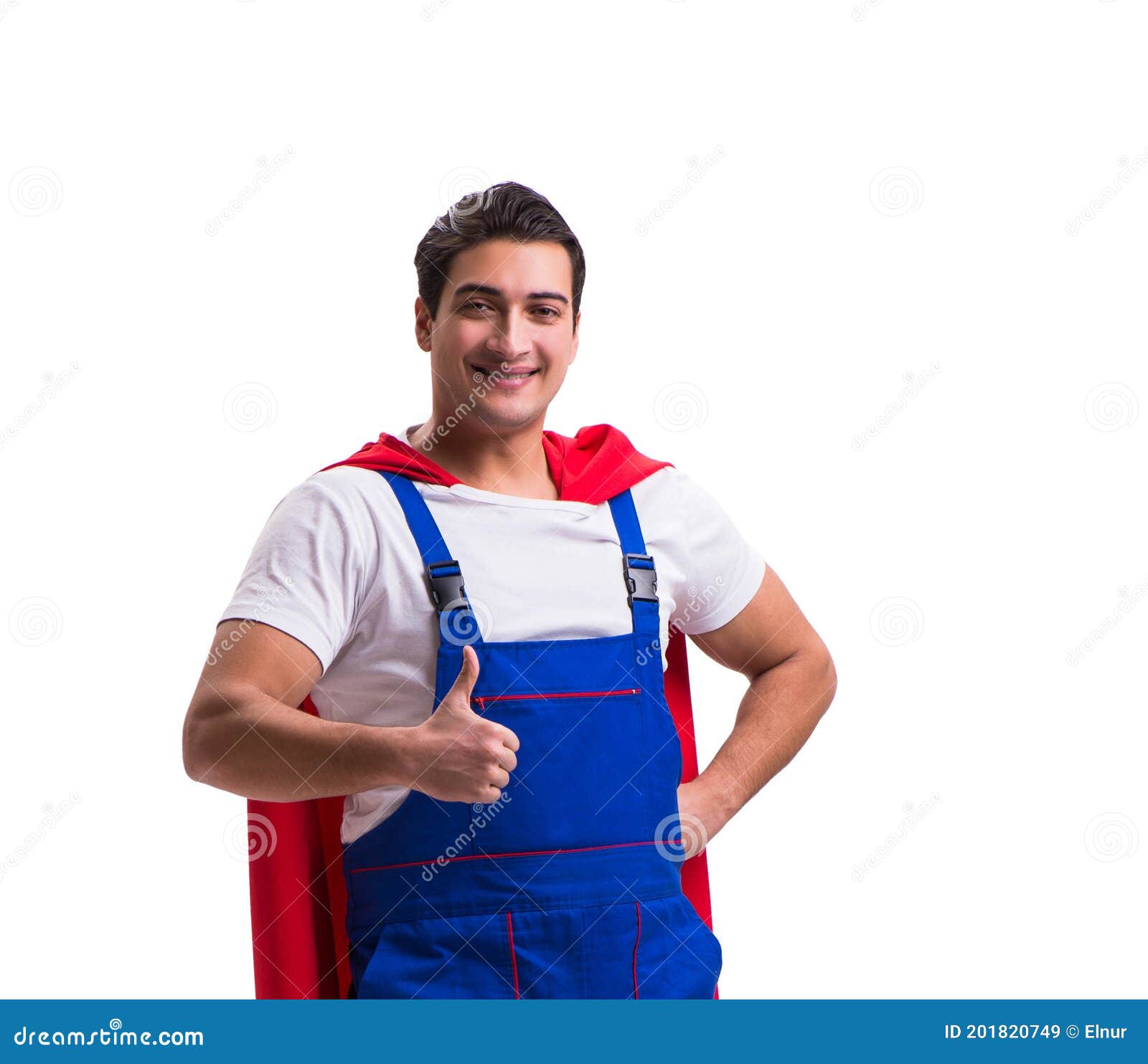Super Hero Repairman Isolated on the White Stock Image - Image of ...