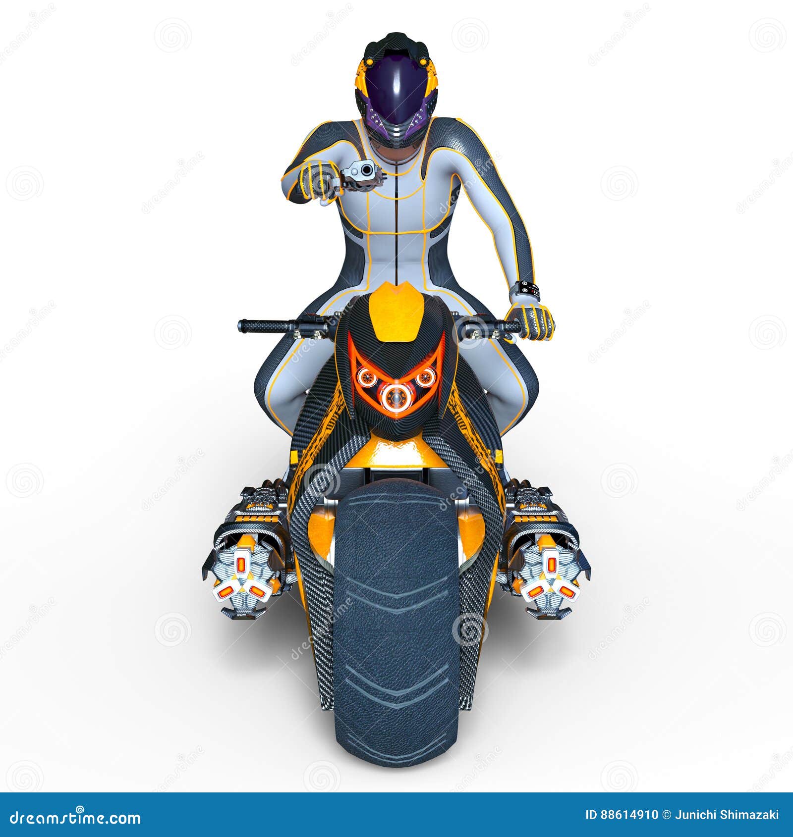Super hero rider stock illustration. Illustration of helmet - 88614910