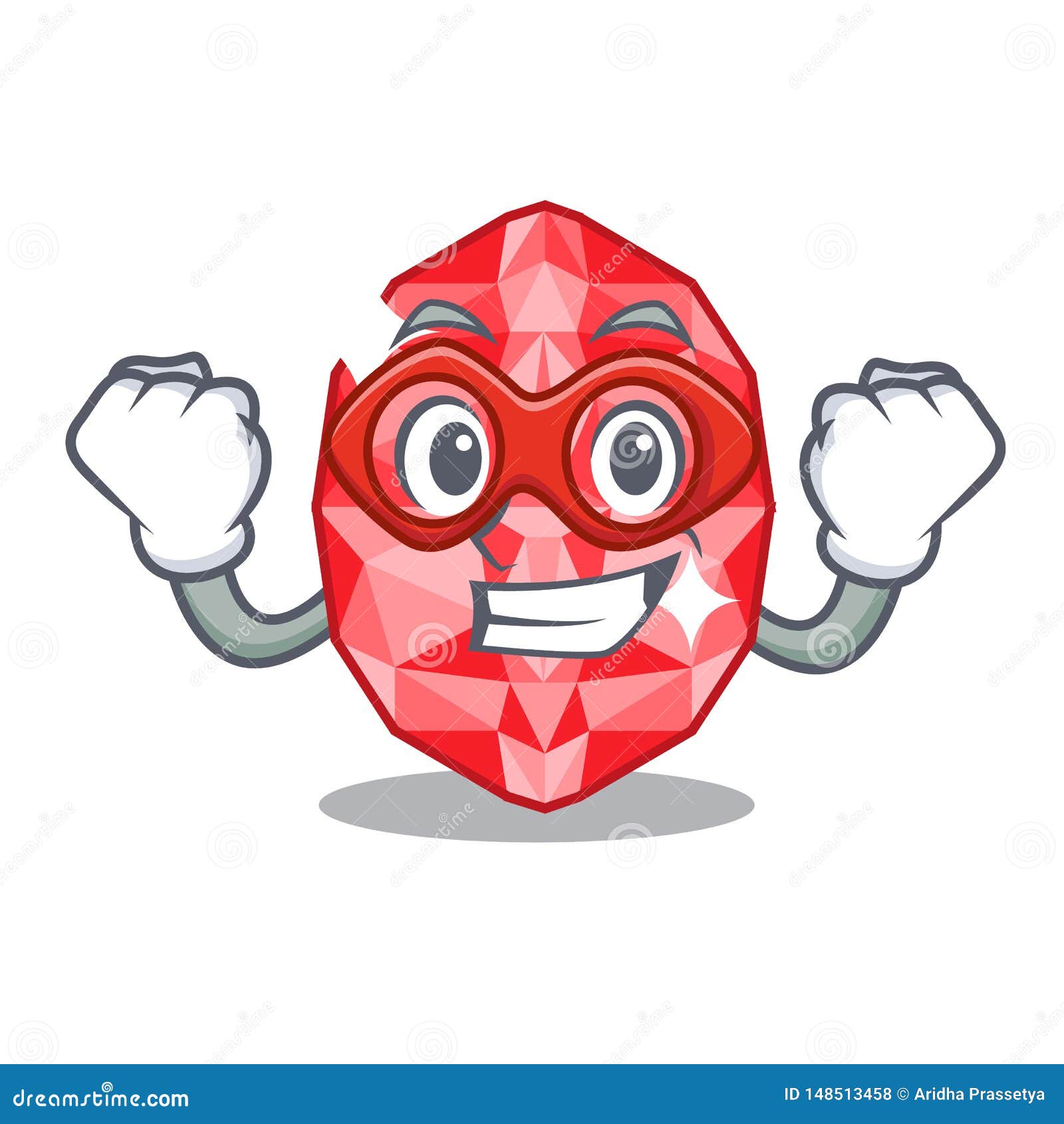 Super Hero Ruby Gems Isolated with the Character Stock Vector ...
