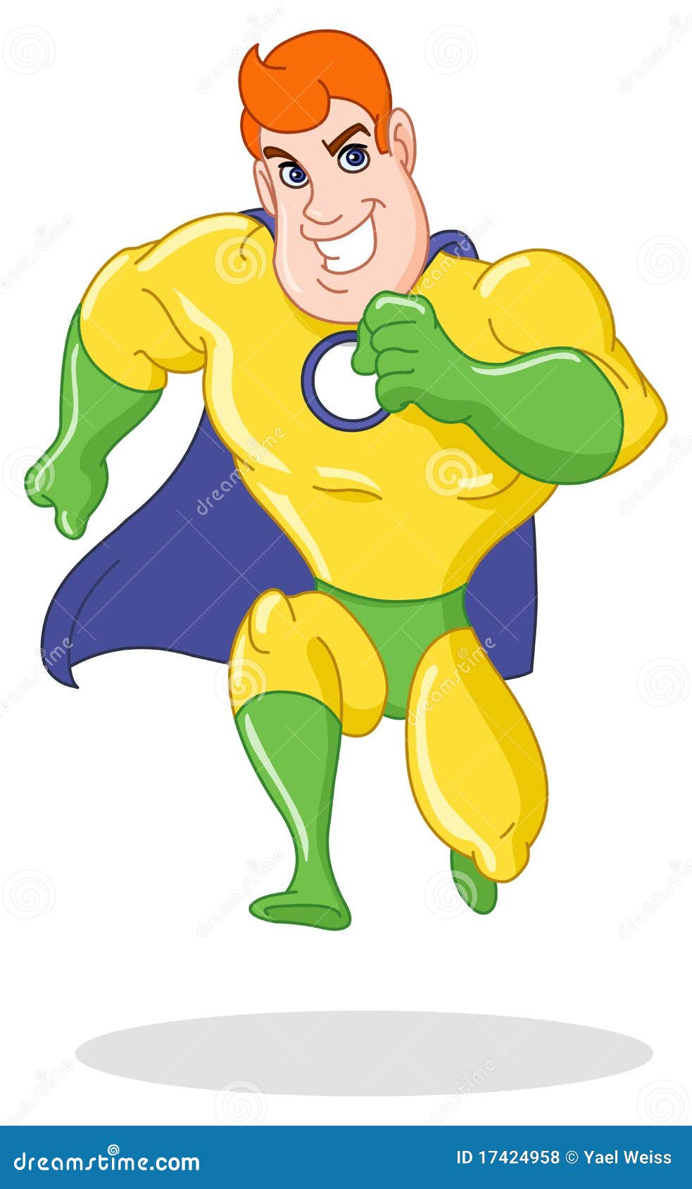 Super hero running stock vector. Illustration of fantasy - 17424958