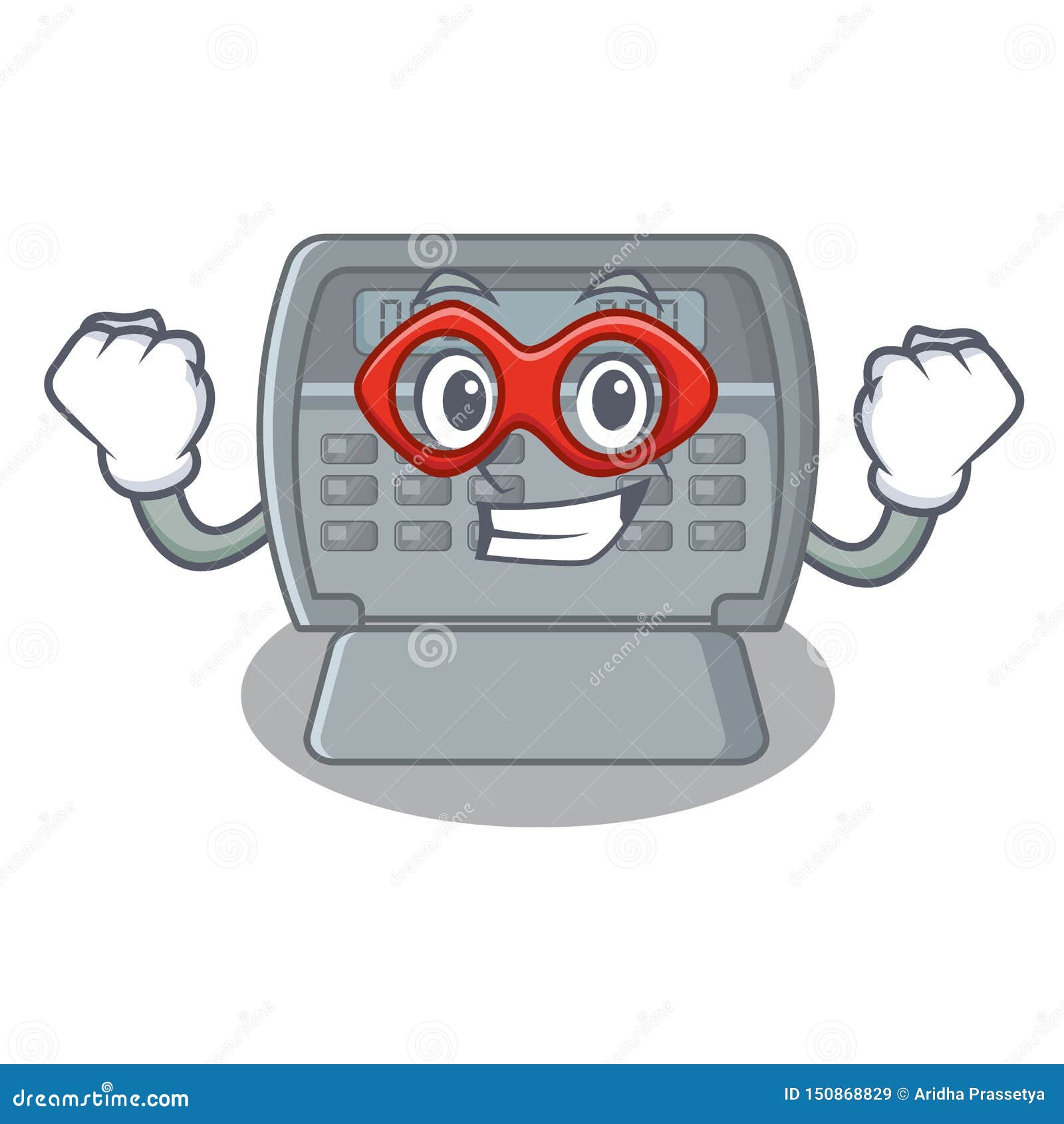 Super Hero Security Alarm in the Mascot Shape Stock Vector ...