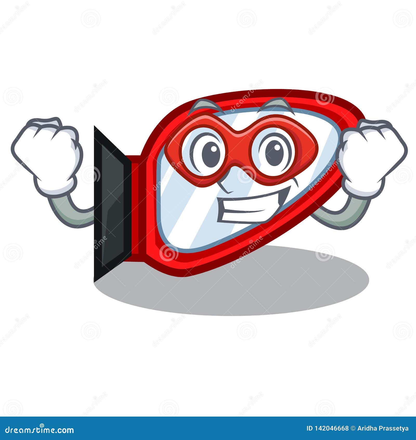 Super Hero Side Mirror in the Cartoon Shape Stock Vector - Illustration ...