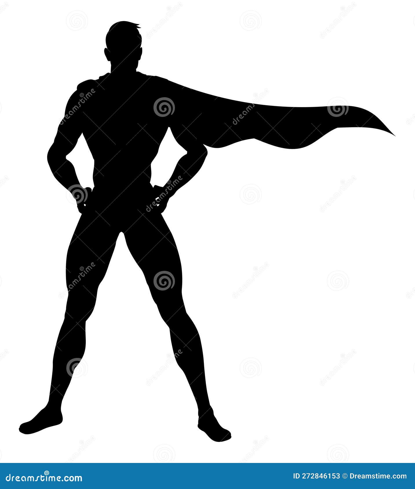 Super Hero Silhouette Superhero Comic Book Man Stock Vector ...