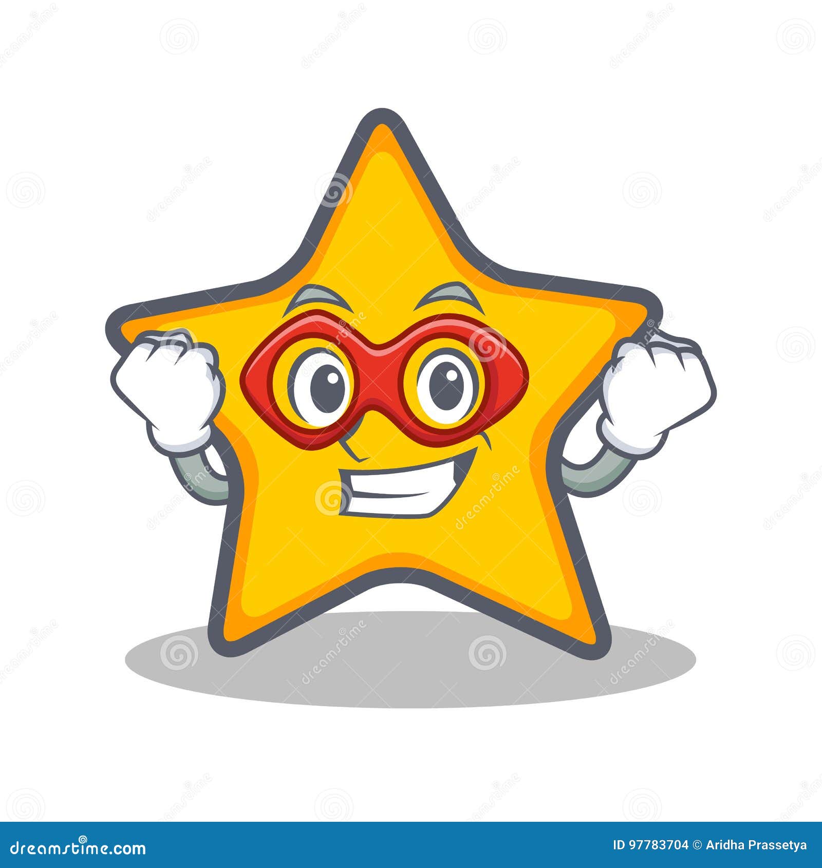 Super Hero Star Character Cartoon Style Stock Vector - Illustration of ...