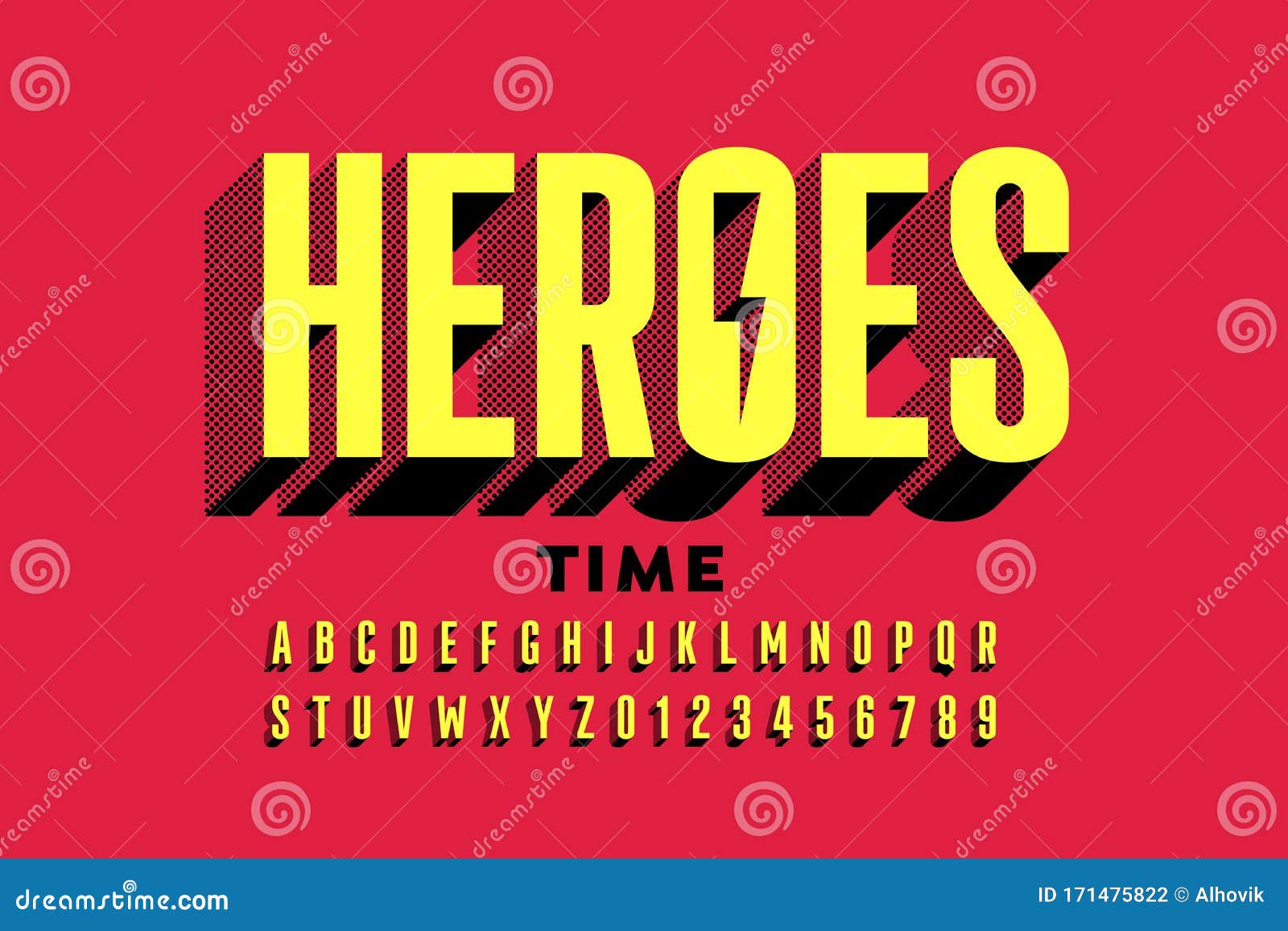 Super Hero Style Comics Font Stock Vector - Illustration of modern ...