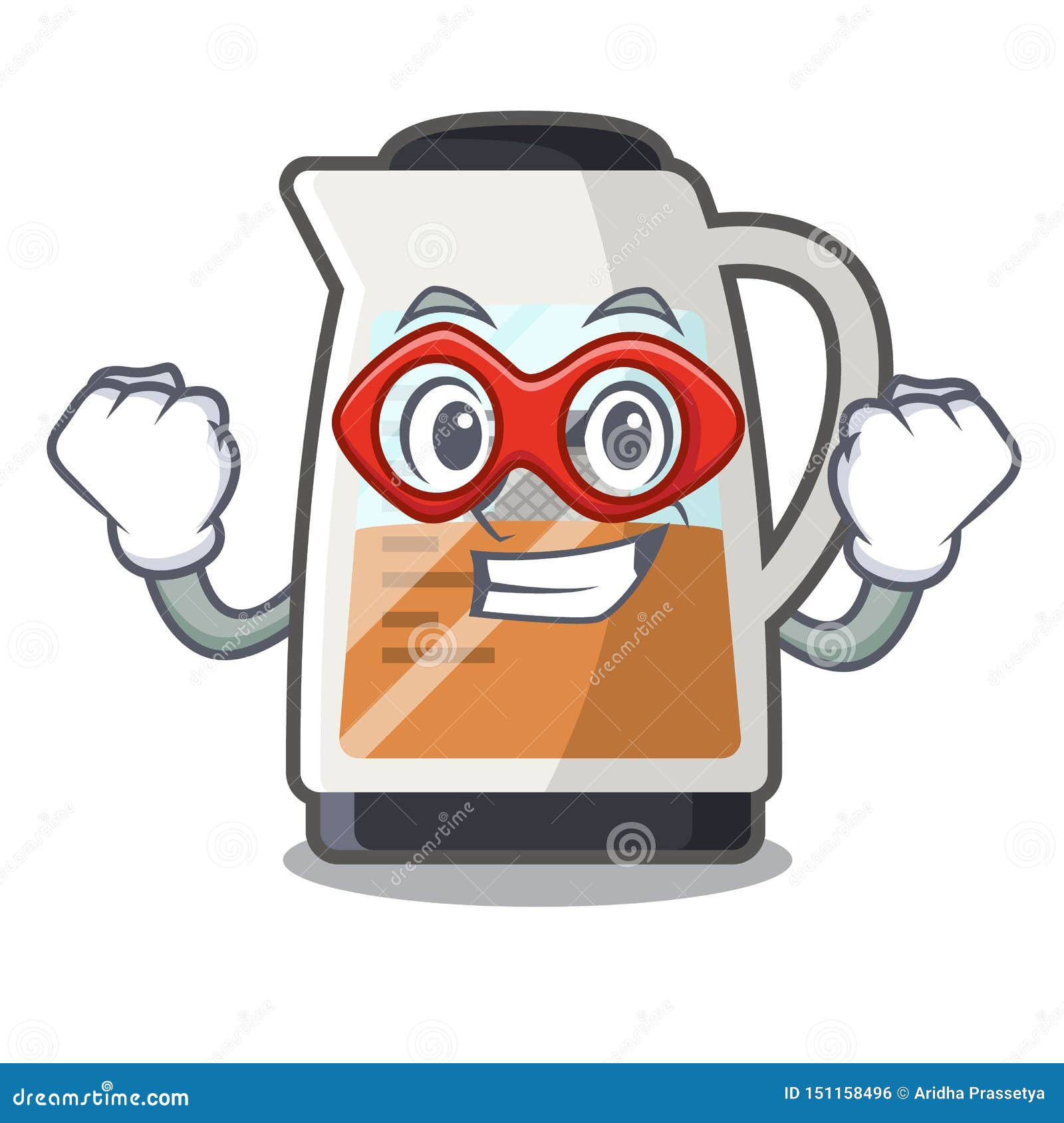 Super Hero Tea Maker in the Cartoon Shape Stock Vector - Illustration ...