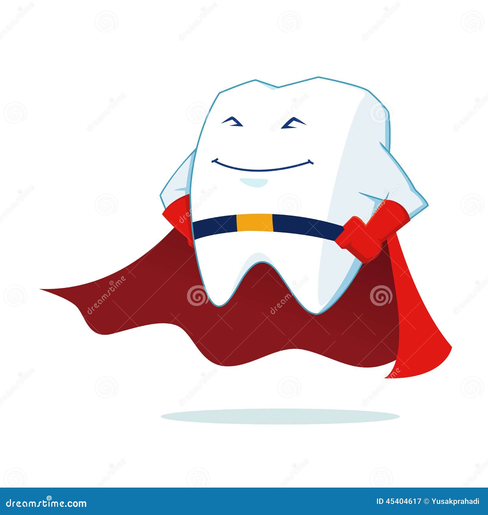 Super Hero Tooth Mascot stock vector. Illustration of cavity - 45404617