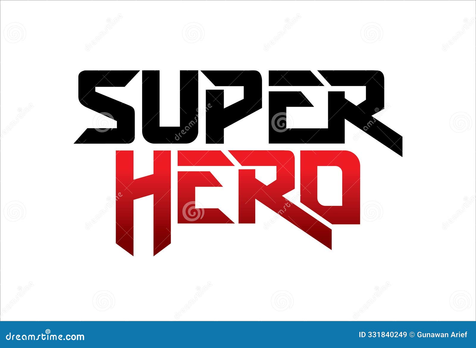 Super Hero Typography Design Vector Stock Illustration - Illustration ...