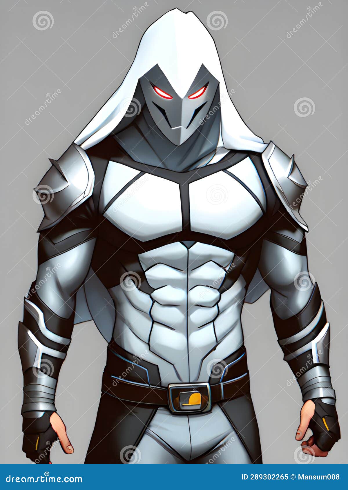 A Super Hero with White Background, Ai Generated Stock Illustration ...