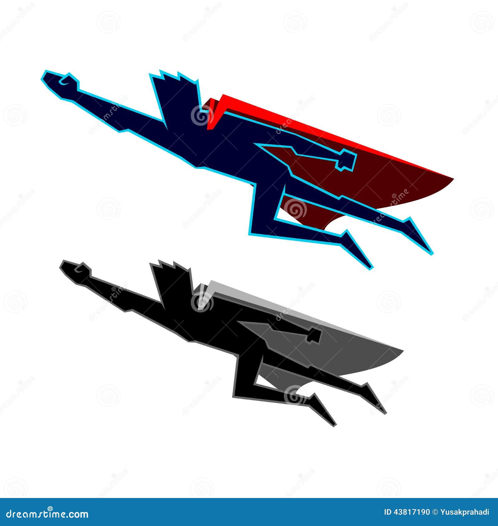 Super Heroes Fly stock vector. Illustration of savior - 43817190