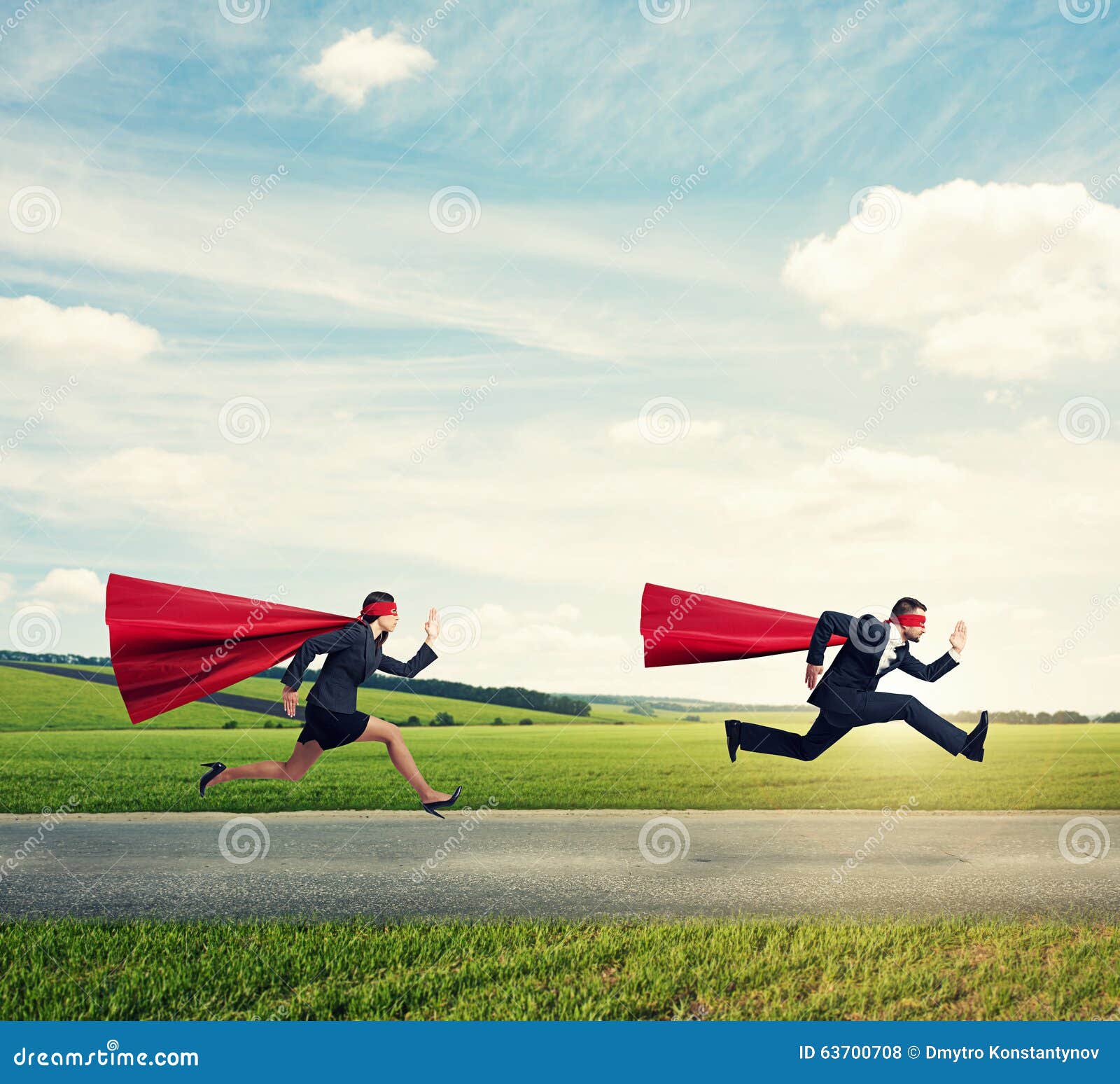 Super Heroes in Red Mask and Cloak Running Stock Photo - Image of cape ...
