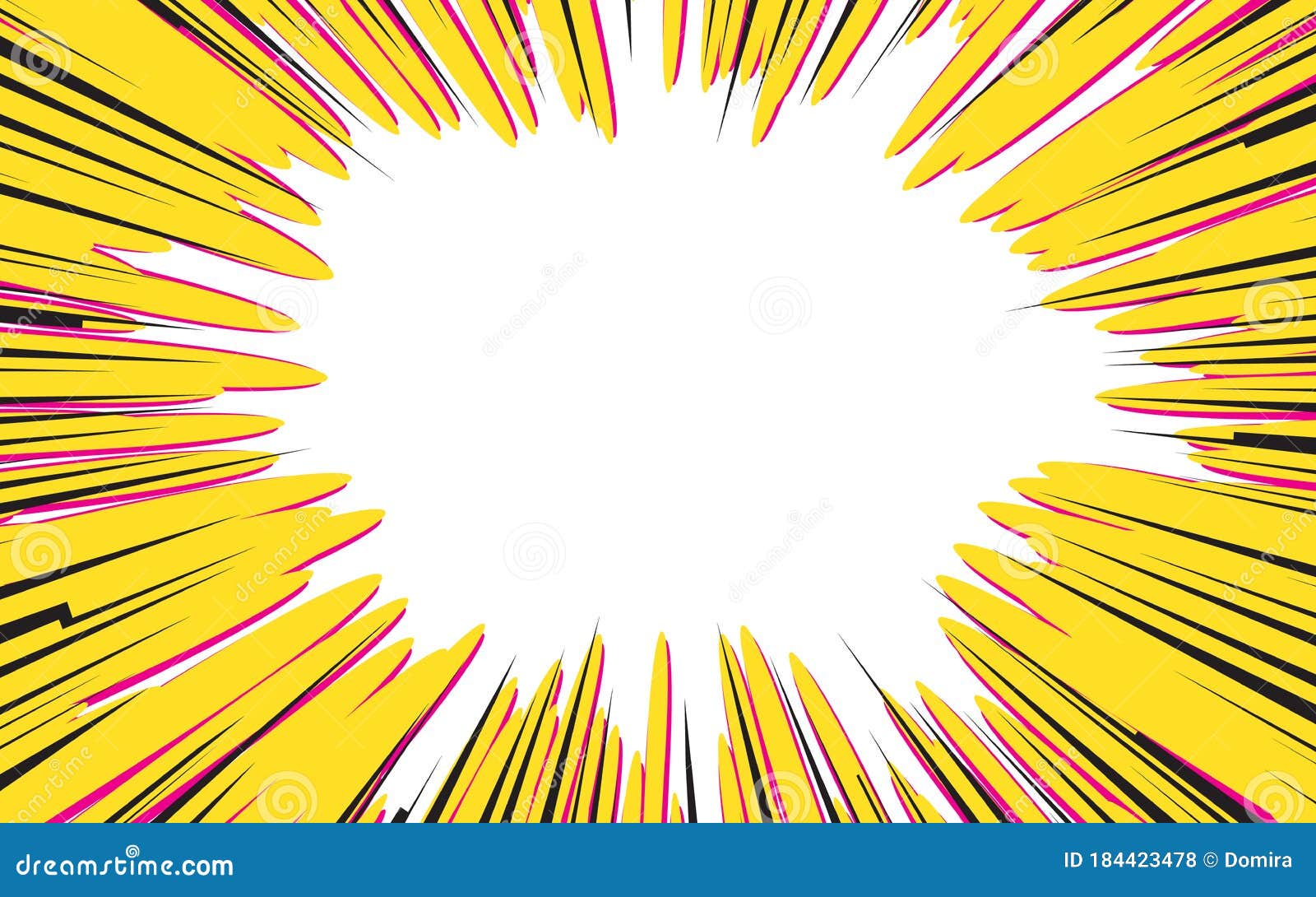 Super Heroic Background of Speed Lines with an Explosion Effect. Retro ...