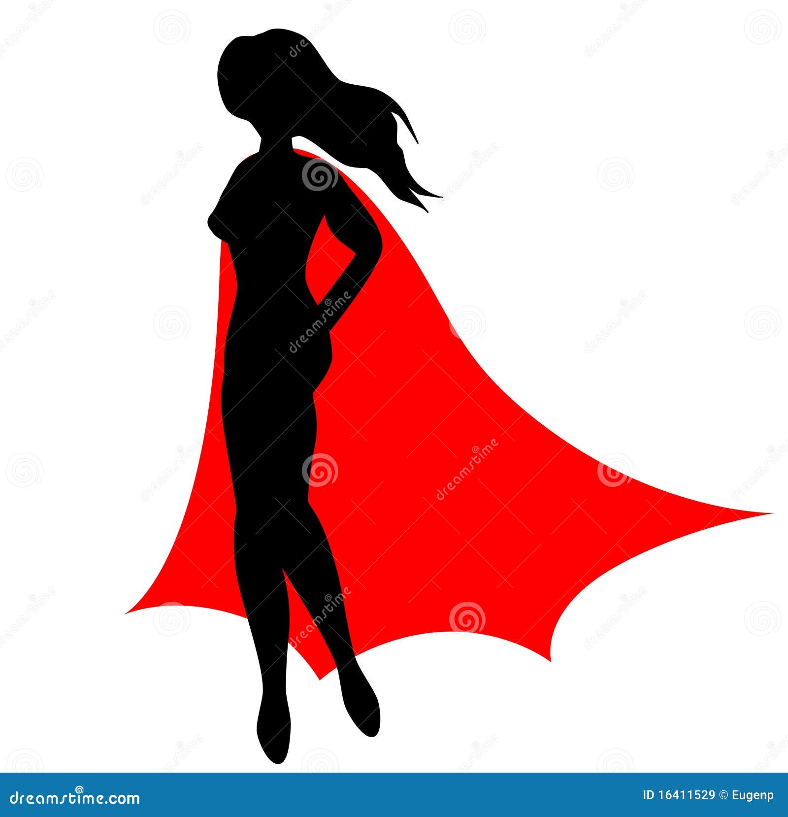 Super Heroine Girl Vector Illustration Cartoon | CartoonDealer.com ...
