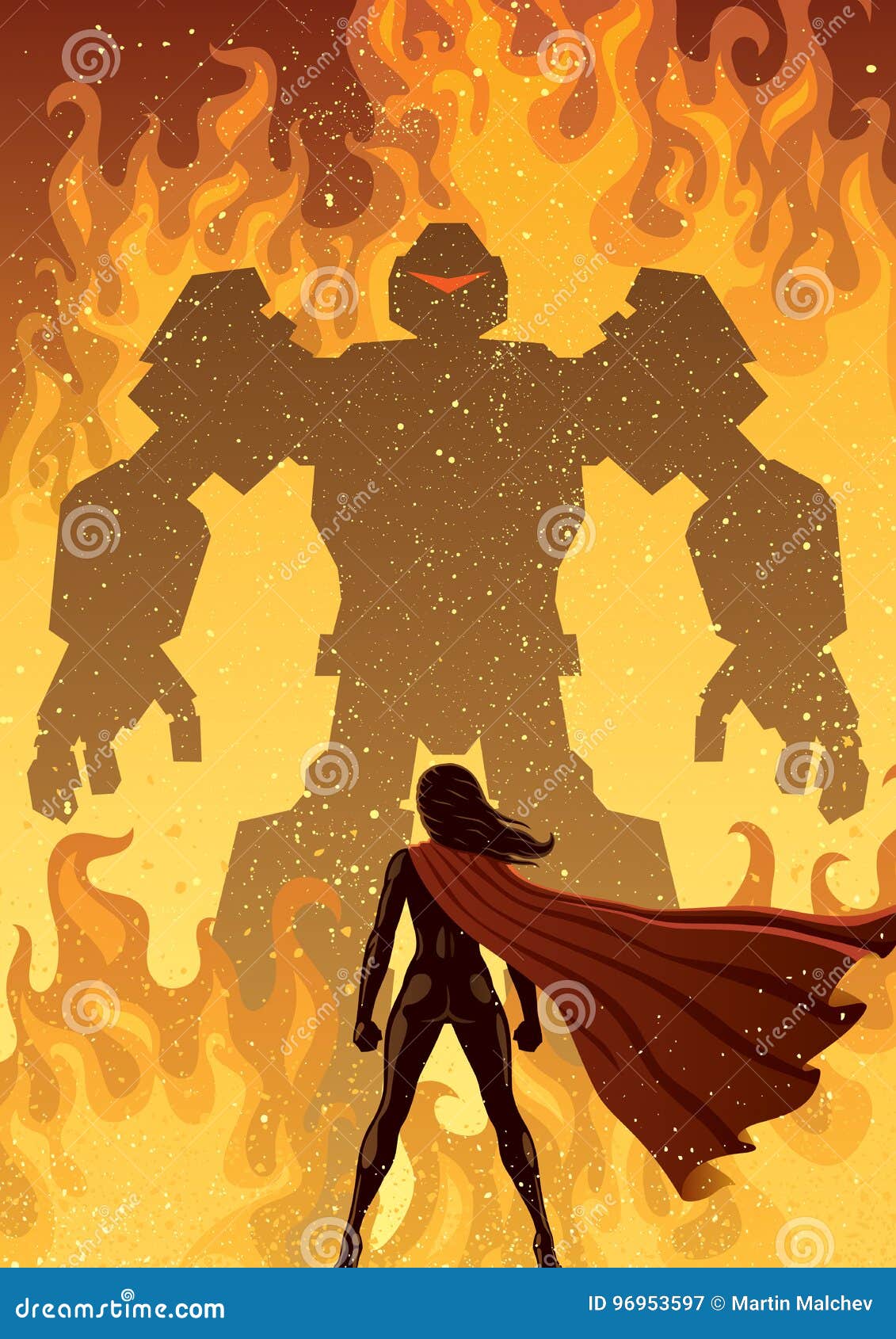 Evil Super Hero. Characters In Uniform. Cartoon Vector Illustration ...