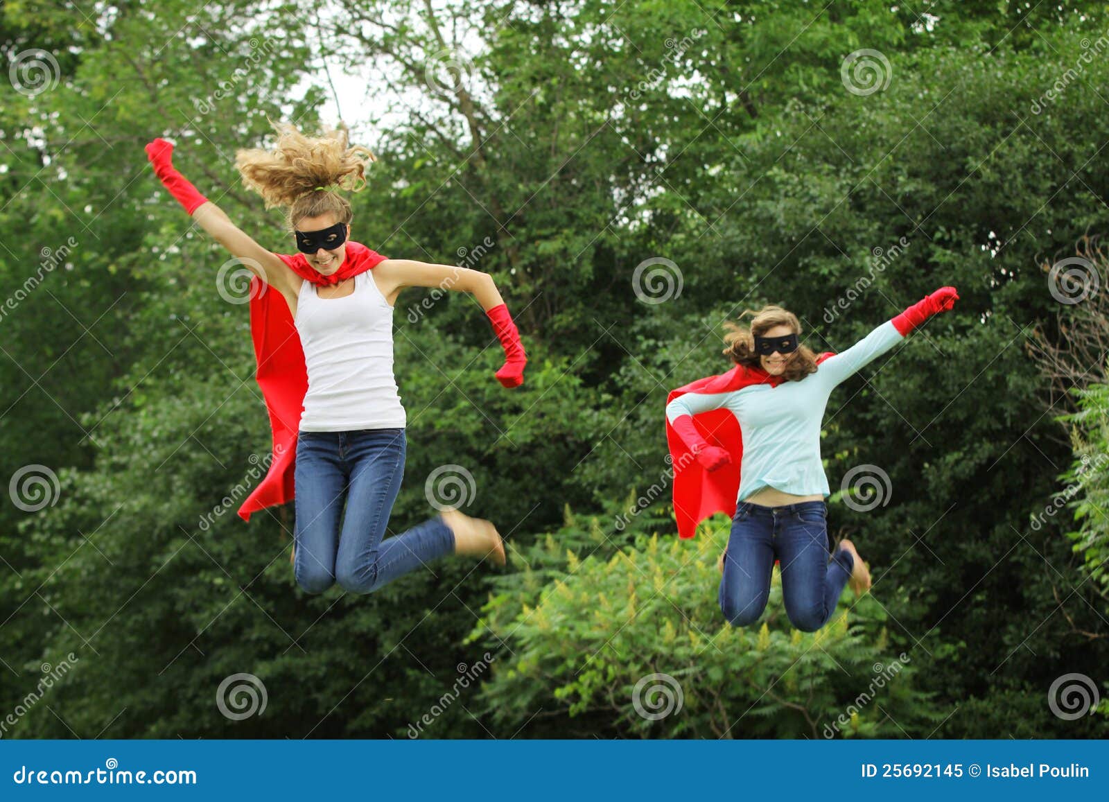 Super heros team jumping stock image. Image of power - 25692145
