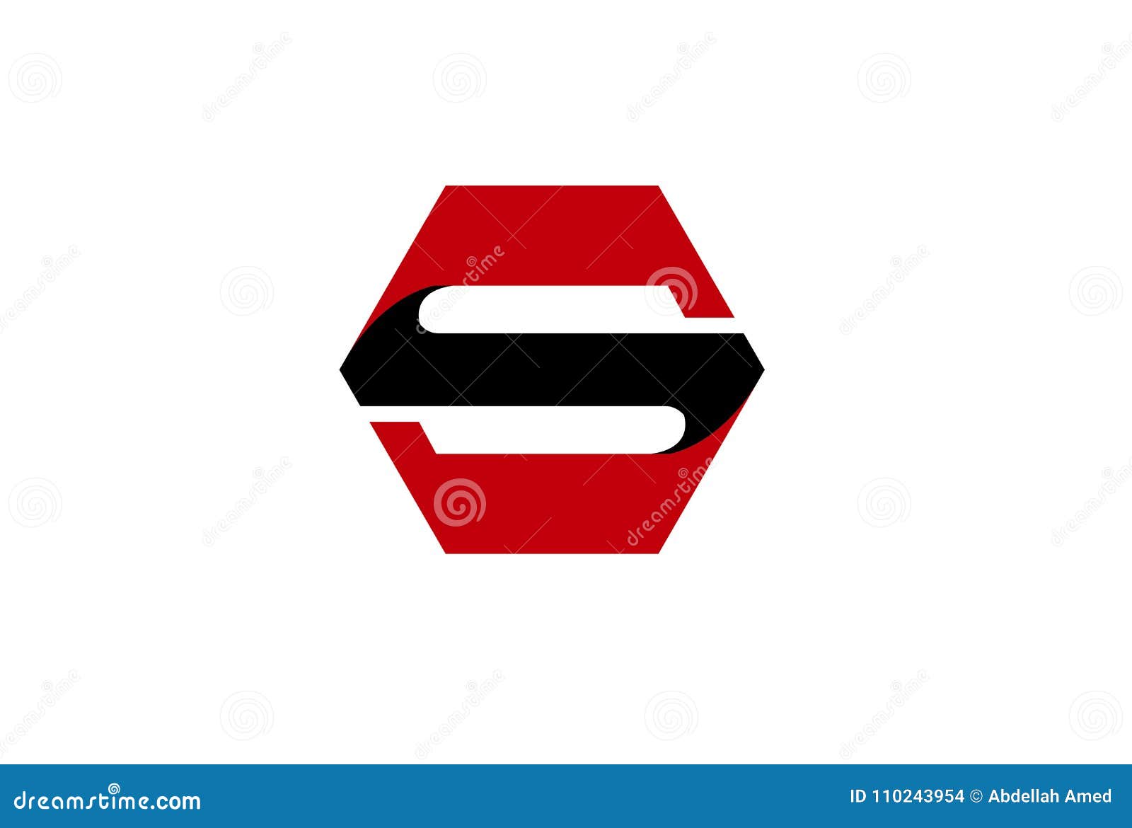 Super Hexagon Shape Logo stock vector. Illustration of media - 110243954