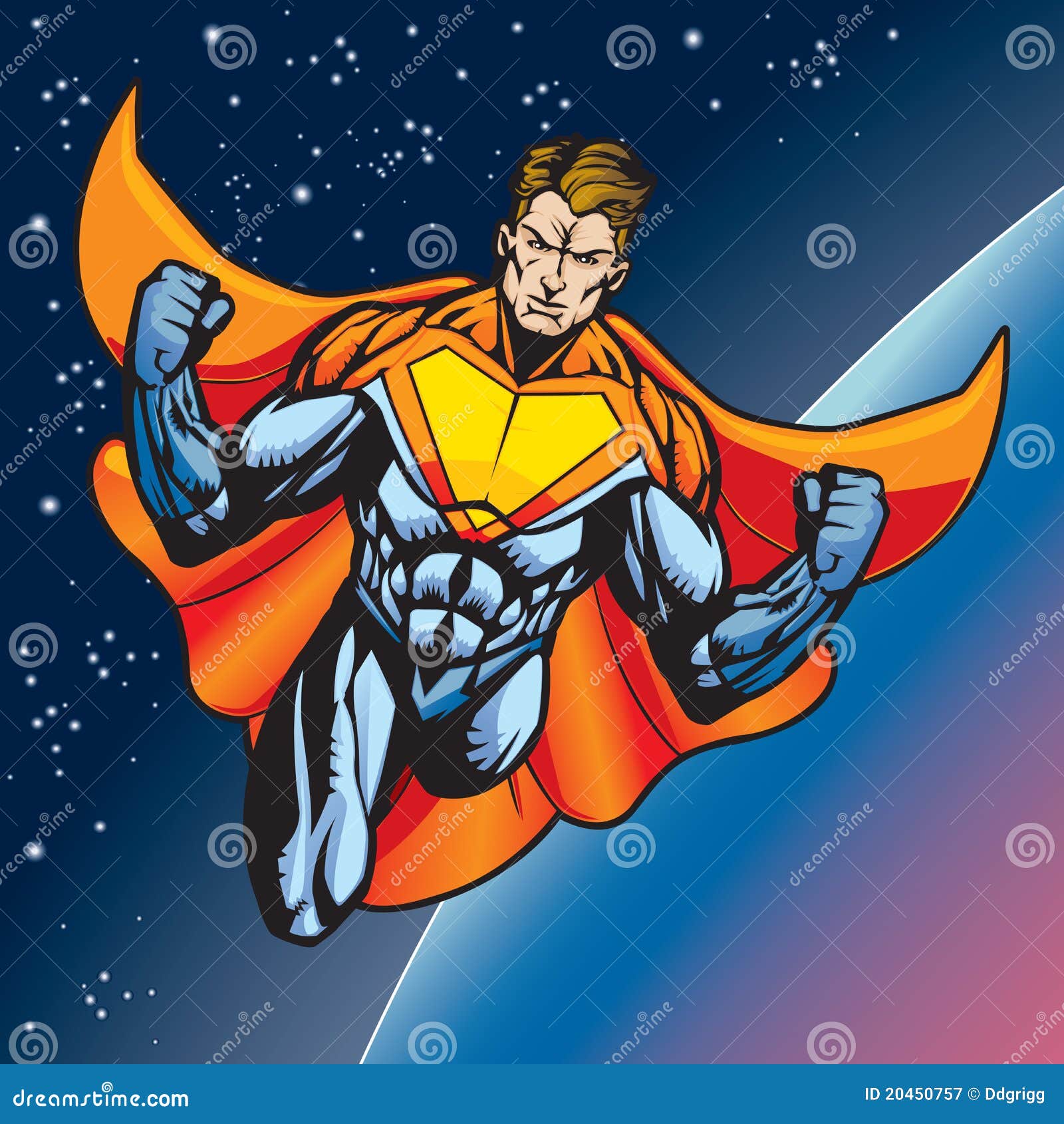 Super human flying stock vector. Illustration of incredible - 20450757