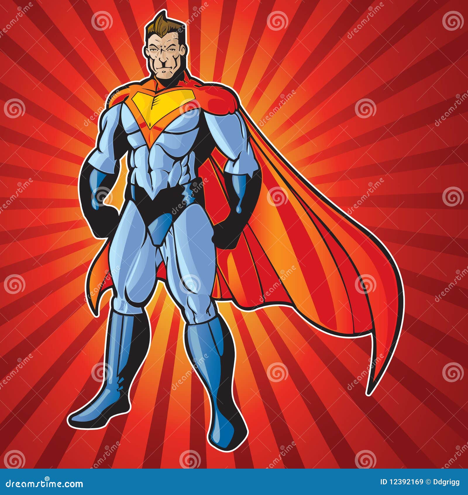 Super human man stock vector. Illustration of cartoon - 12392169