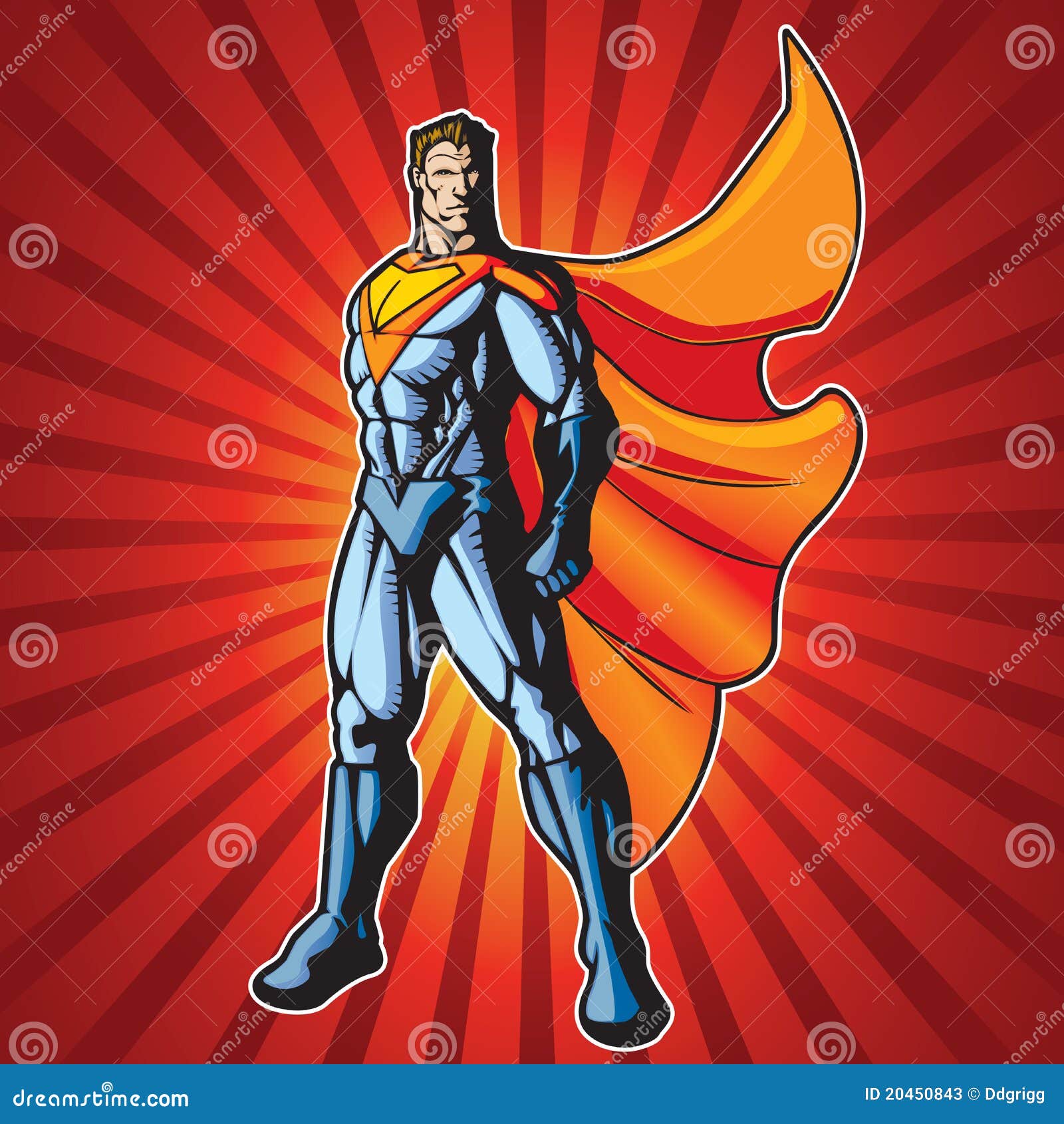 Super human man 3 stock vector. Illustration of save - 20450843
