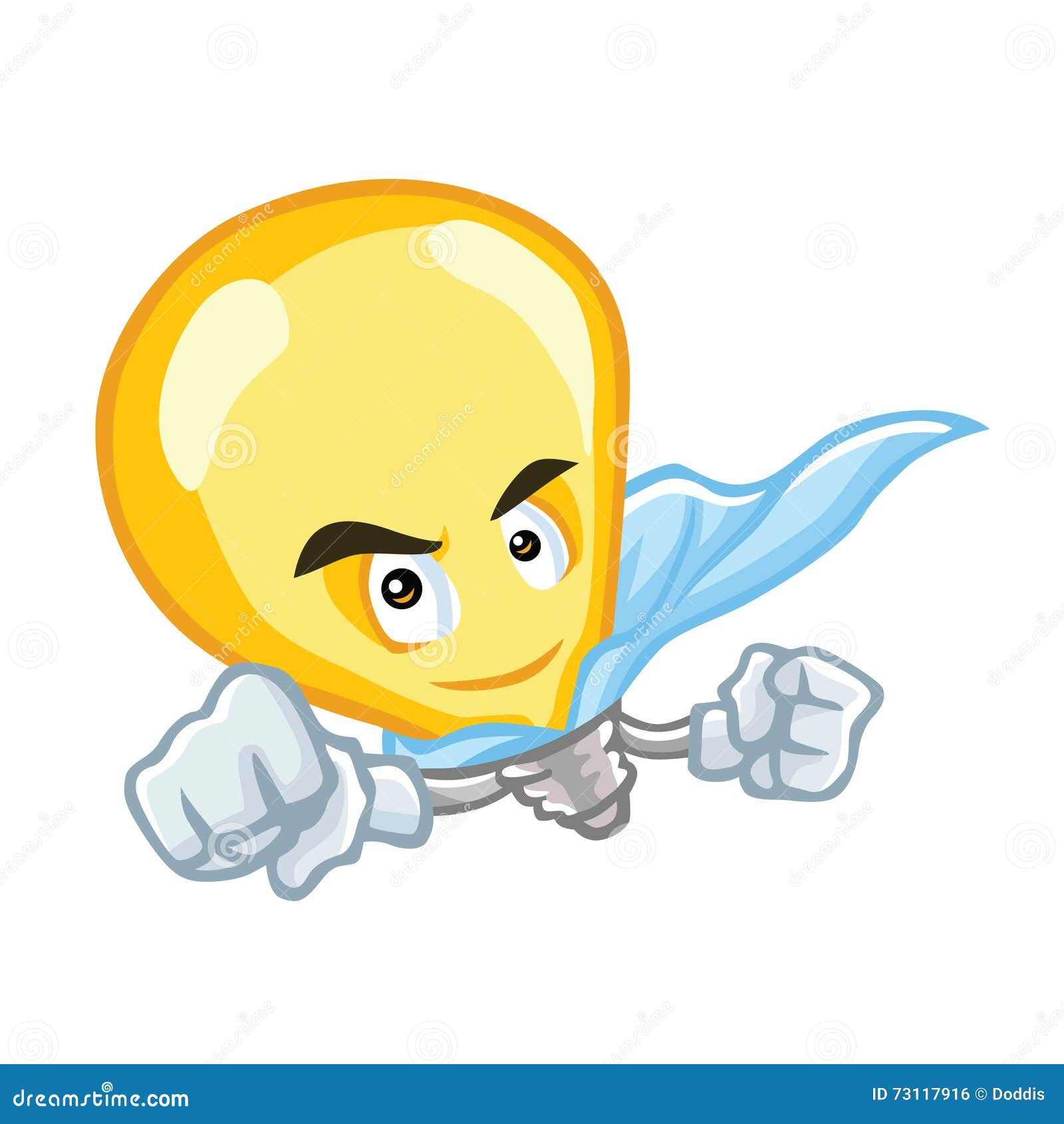 Super Idea Light Bulb Cartoon Character Stock Vector - Illustration of ...