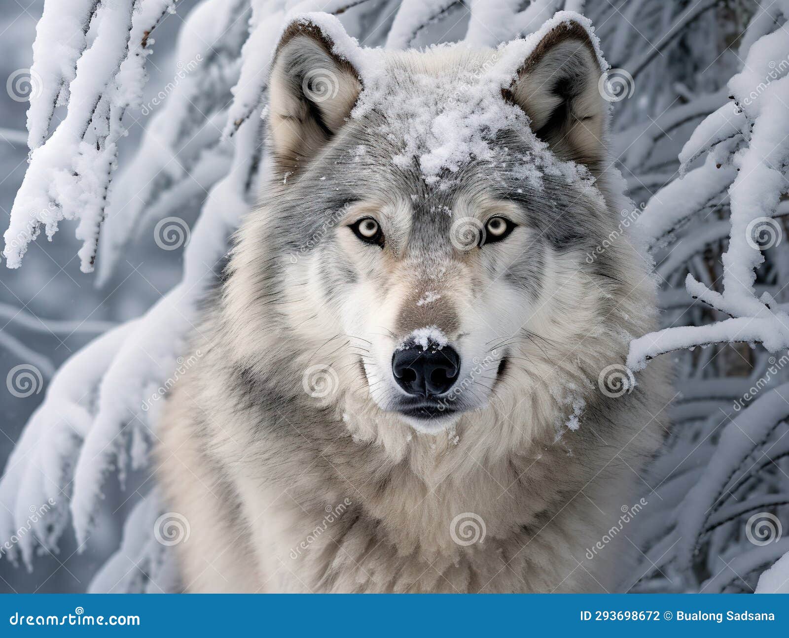 Super Image in Vertical Format of Wolves Stock Illustration ...