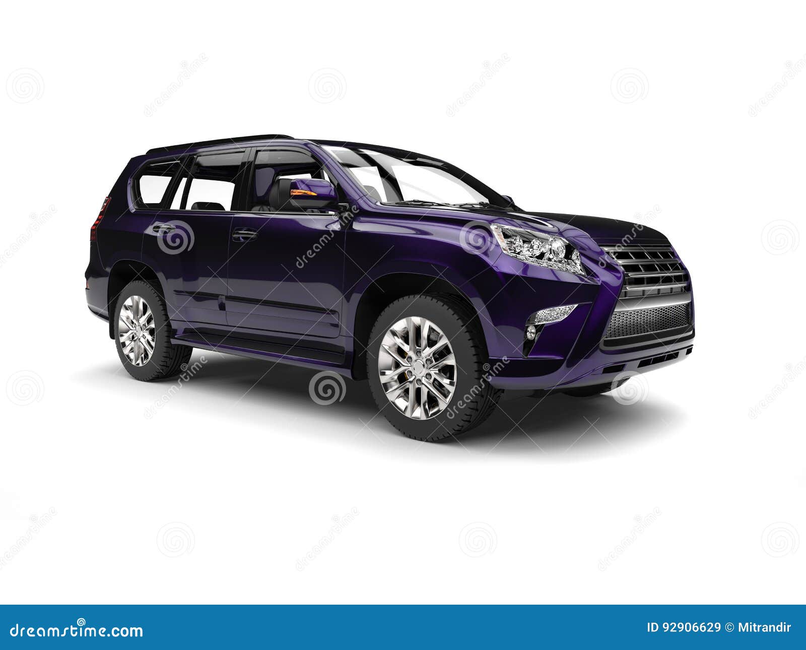 Super Indigo Modern Pearlescent SUV Stock Illustration - Illustration ...