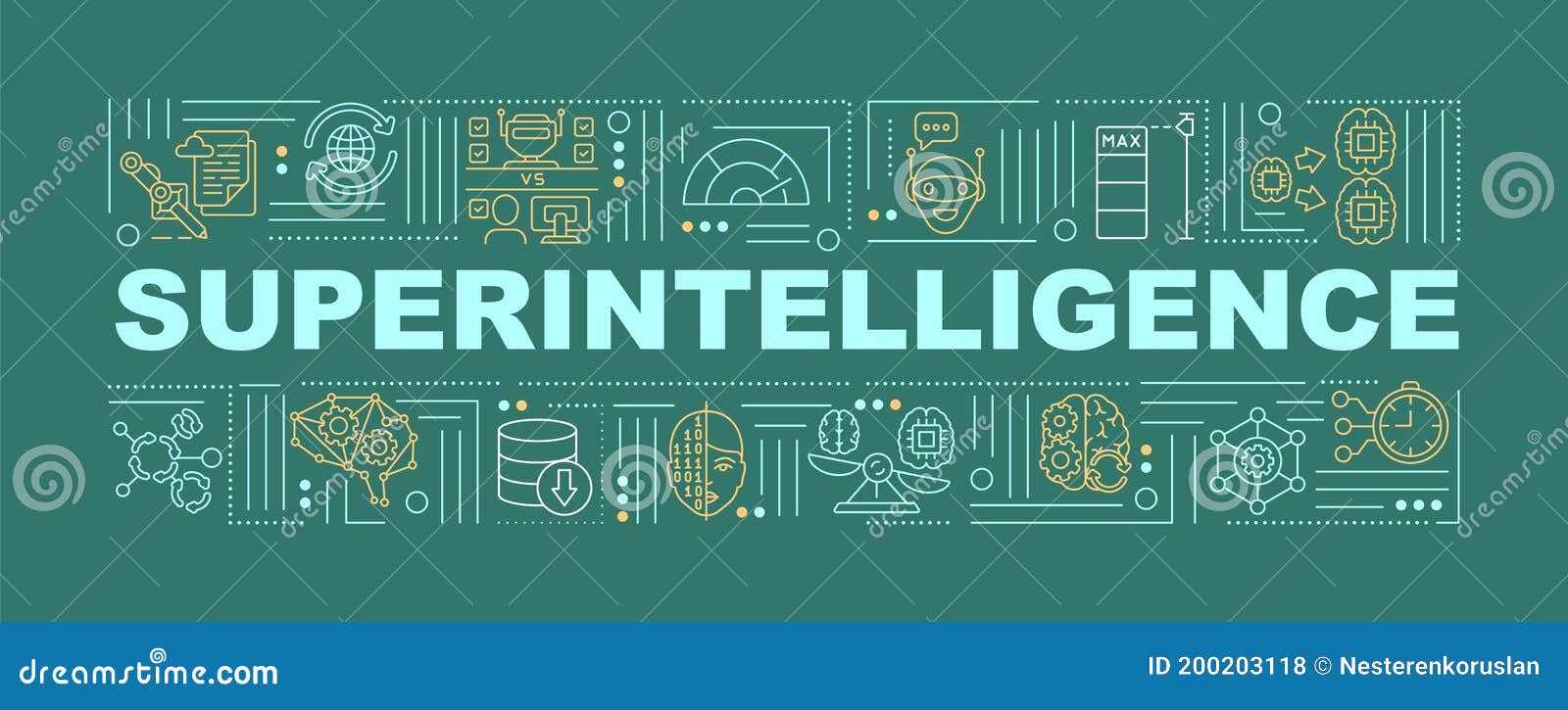 Super Intelligence Word Concepts Banner Stock Vector - Illustration of ...