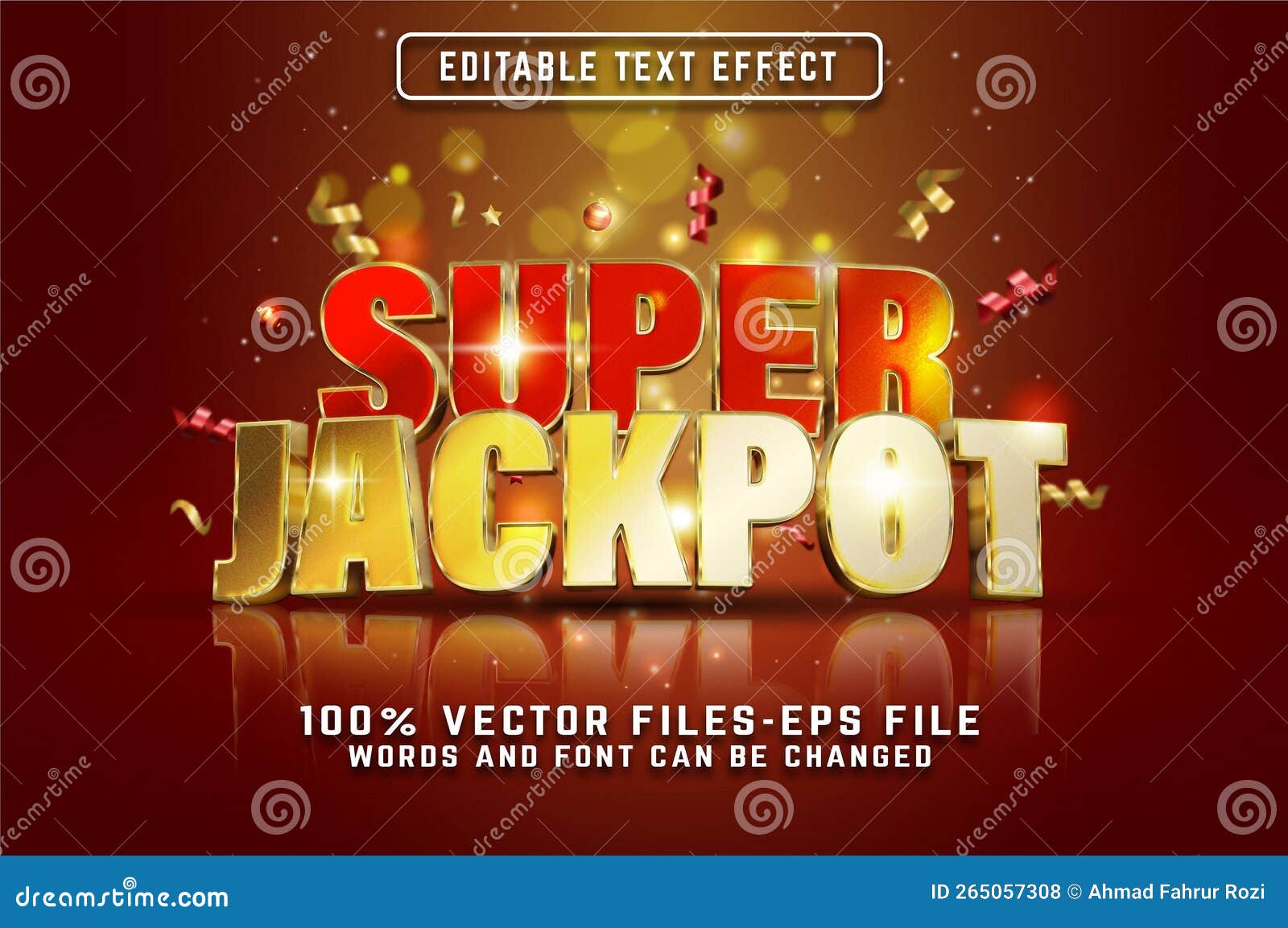 Super Jackpot Text Effect with Golden Style Premium Vectors Stock ...