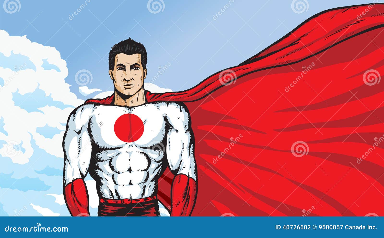 Super Japan stock vector. Illustration of bodybuilder - 40726502