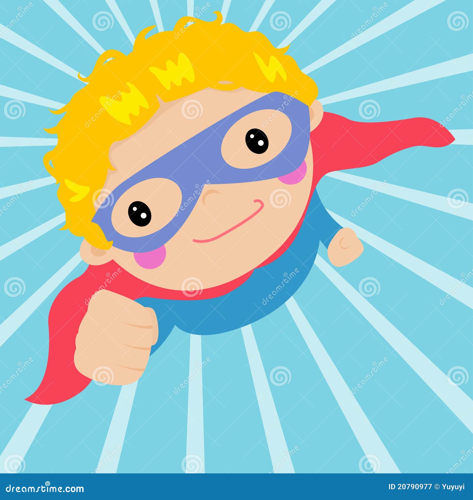 Super kid stock vector. Illustration of dress, flying - 20790977
