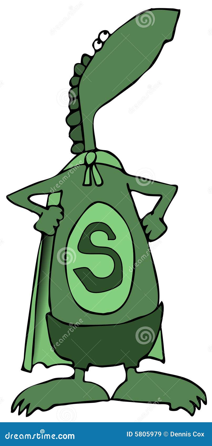 Super Lizard stock illustration. Illustration of cape - 5805979