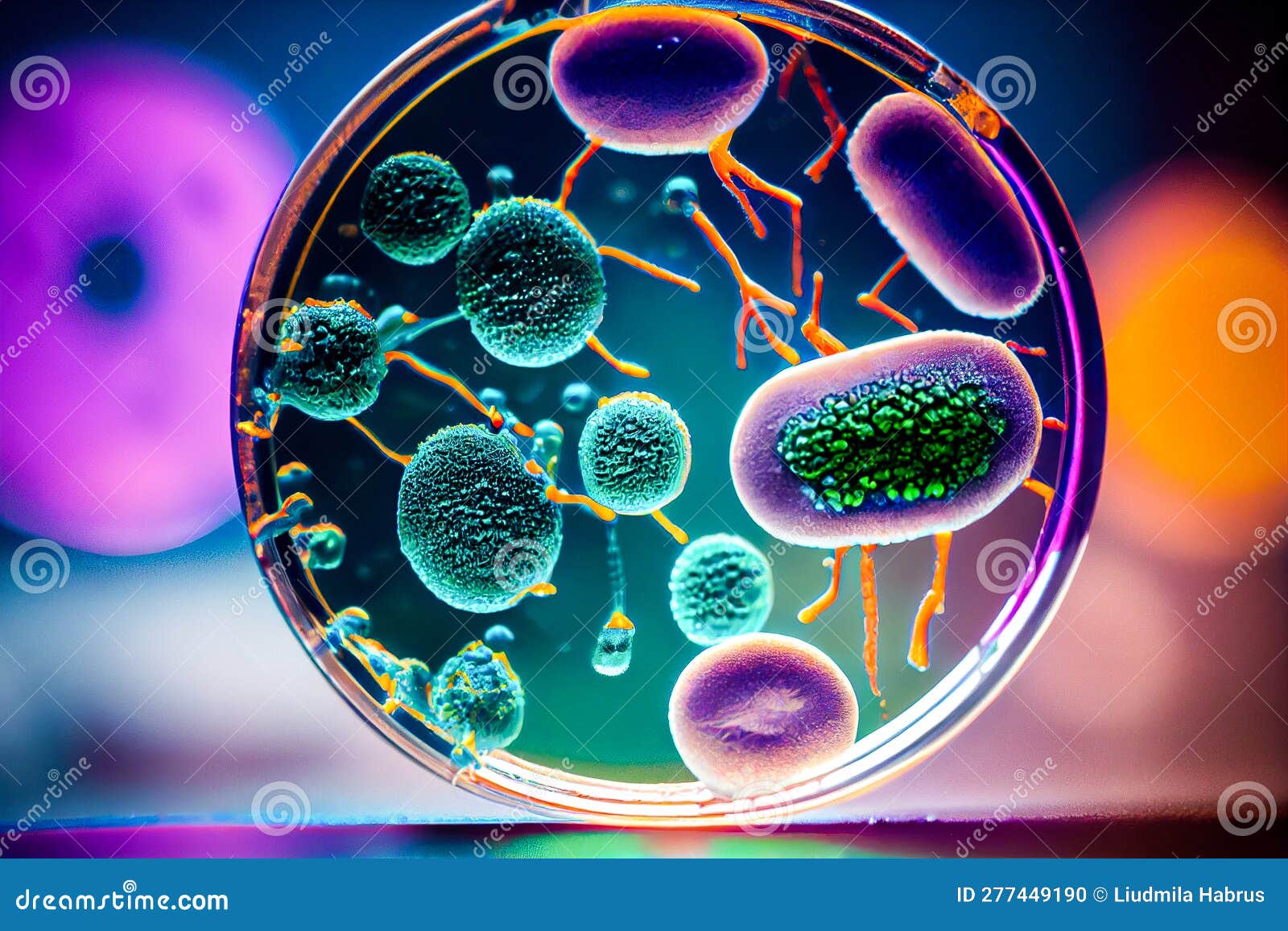 Super Macro Bacteria and Viruses. Generative AI, Generative, AI Stock ...