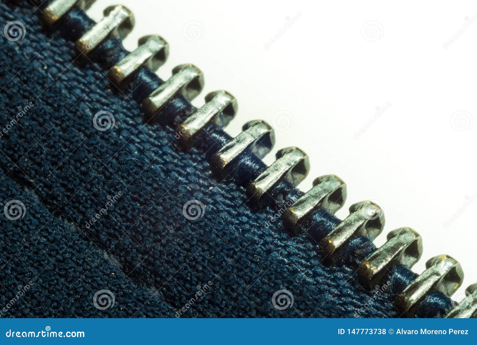 Diagonal Zipper Tightly Closed Binding Together Two Layers Of Red ...