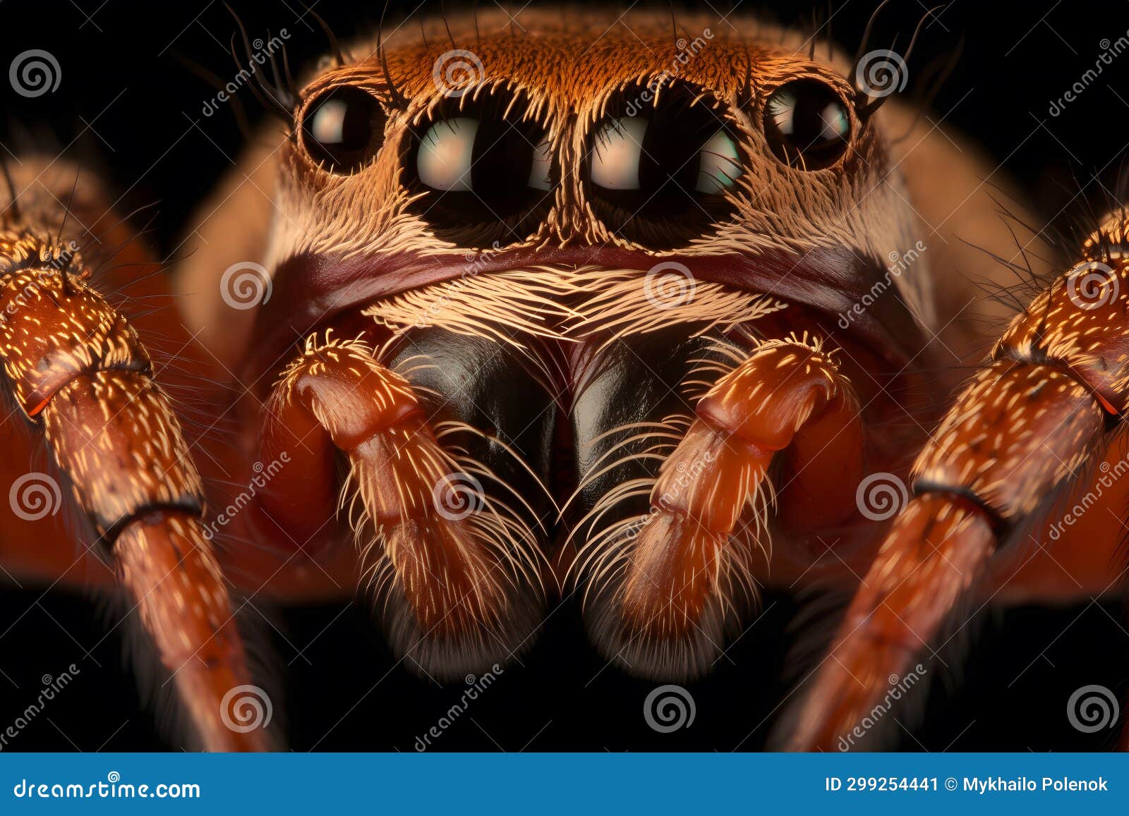 Super Macro Image of Jumping Spider. Neural Network AI Generated Stock ...