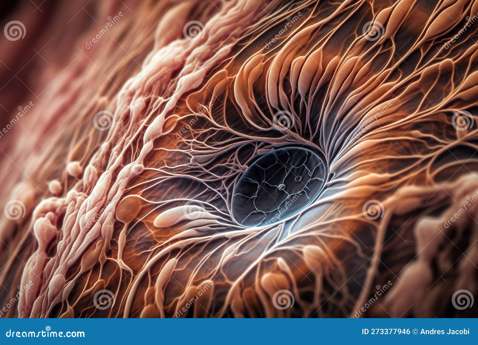 Super Macro Shot of Human Tissue Under Microscope Stock Photo - Image ...