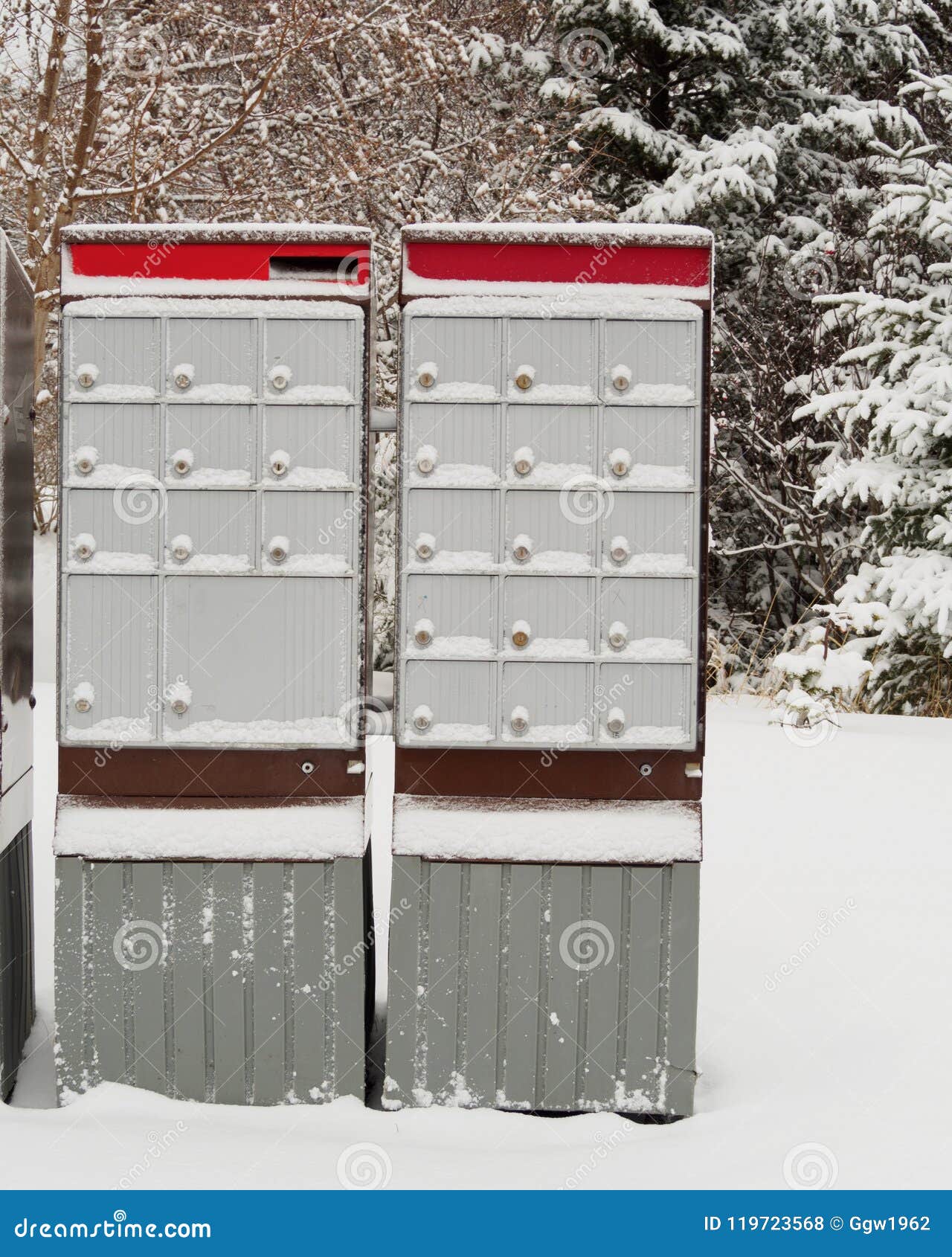 Super mail boxes stock photo. Image of mailbox, post - 119723568
