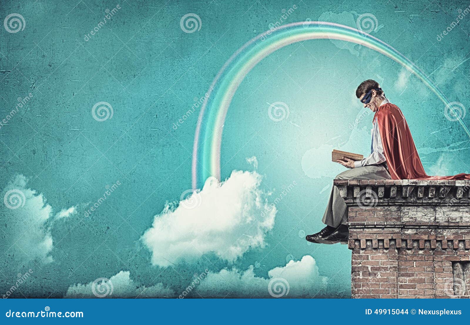 Super man with book stock photo. Image of hero, super - 49915044
