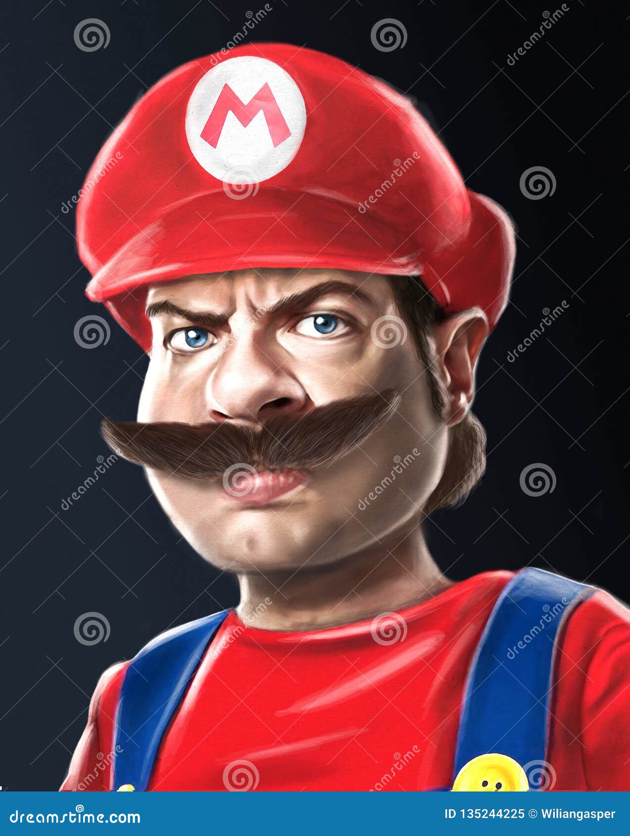 Super Mario Digital Illustration Editorial Image - Illustration of ...