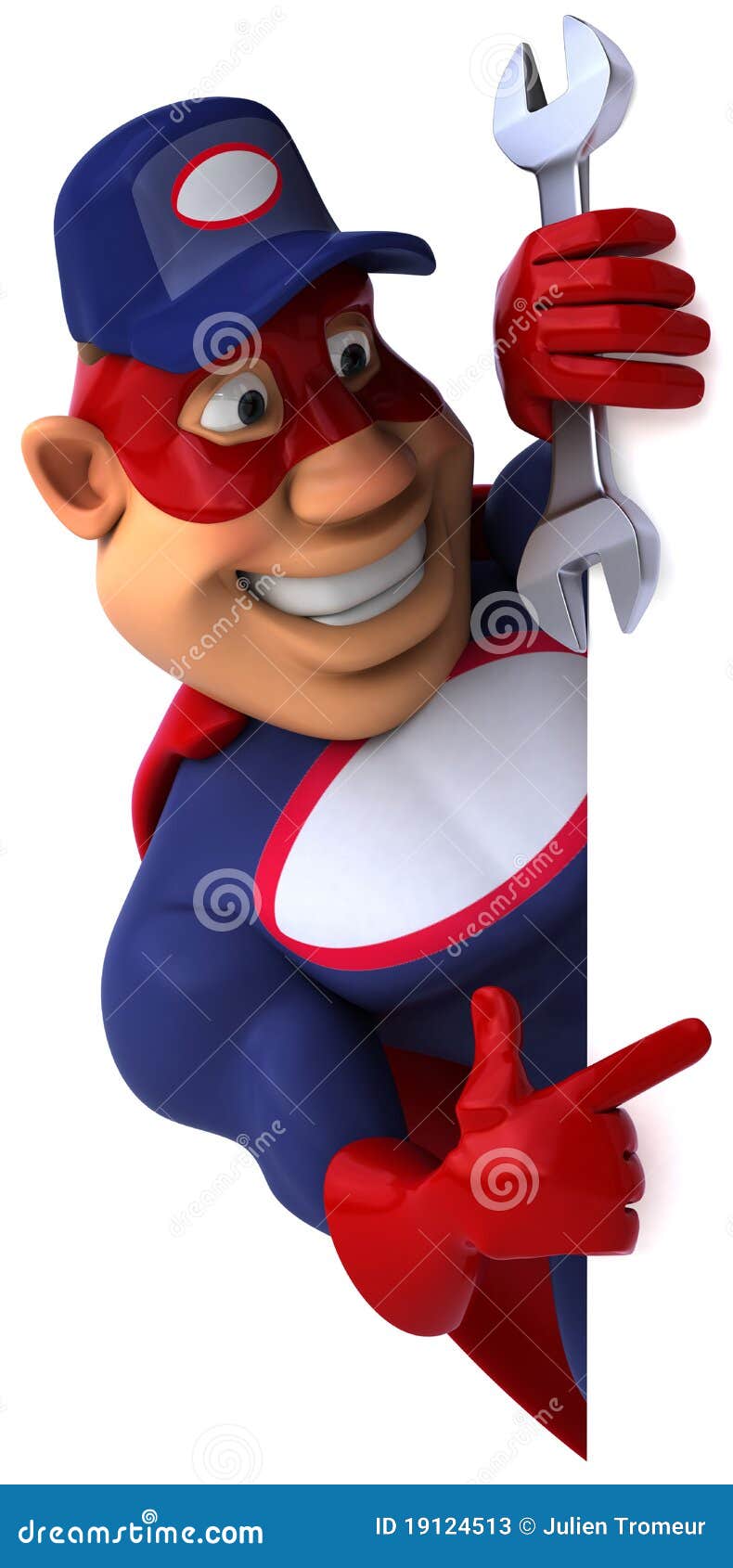 Super mechanic stock illustration. Illustration of alertness - 19124513