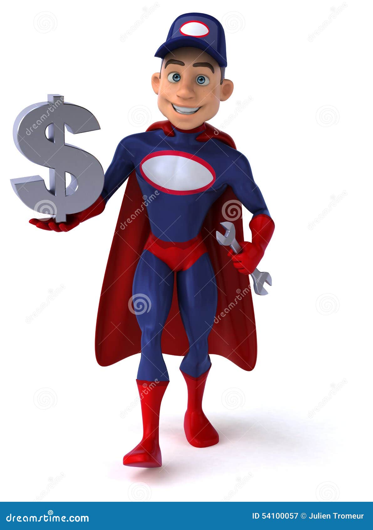 Super mechanic stock illustration. Illustration of superhero - 54100057