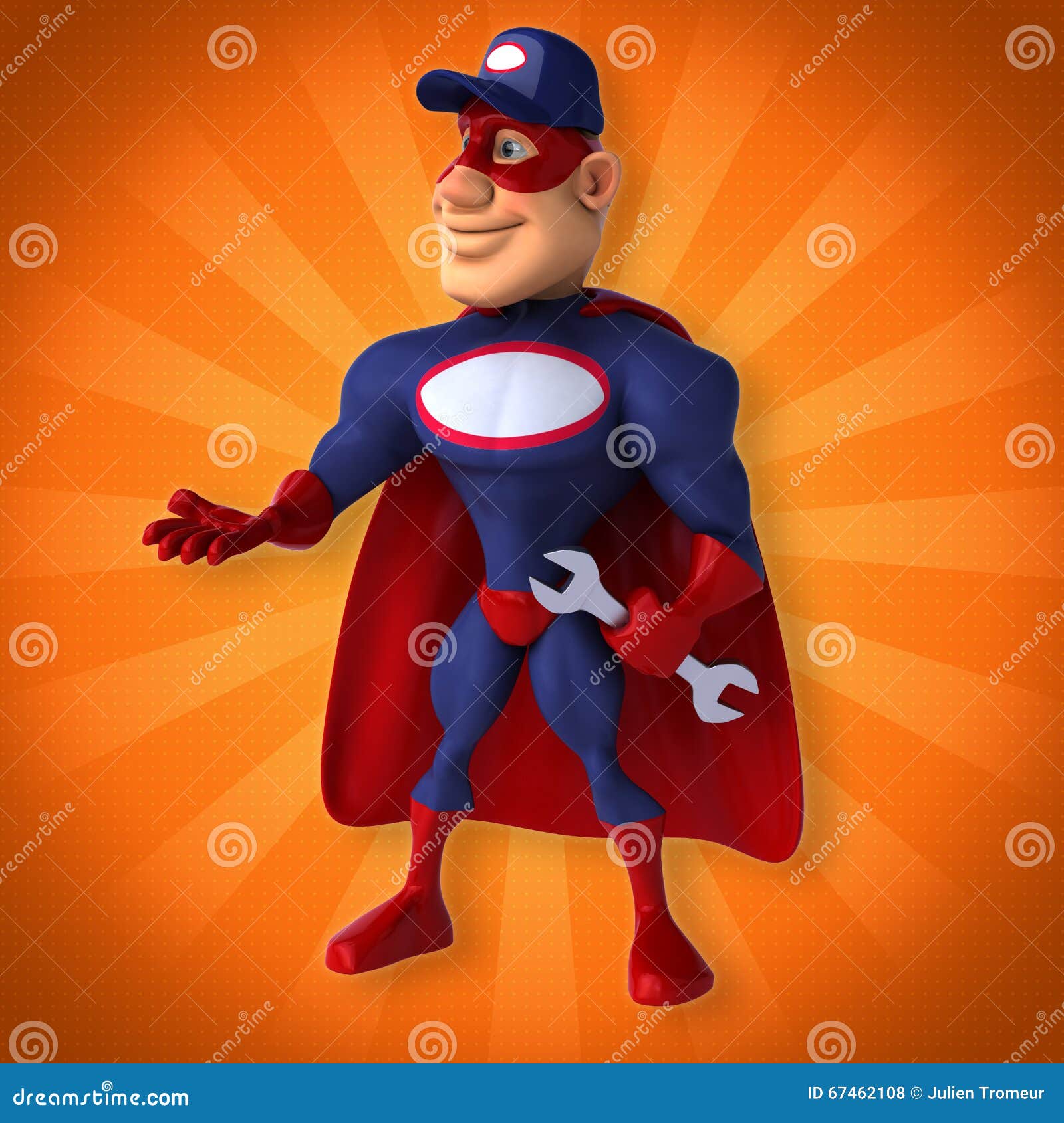 Super mechanic stock illustration. Illustration of superhero - 67462108