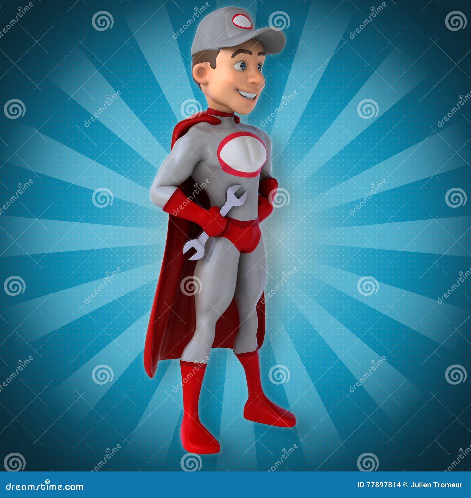 Super mechanic stock illustration. Illustration of male - 77897814