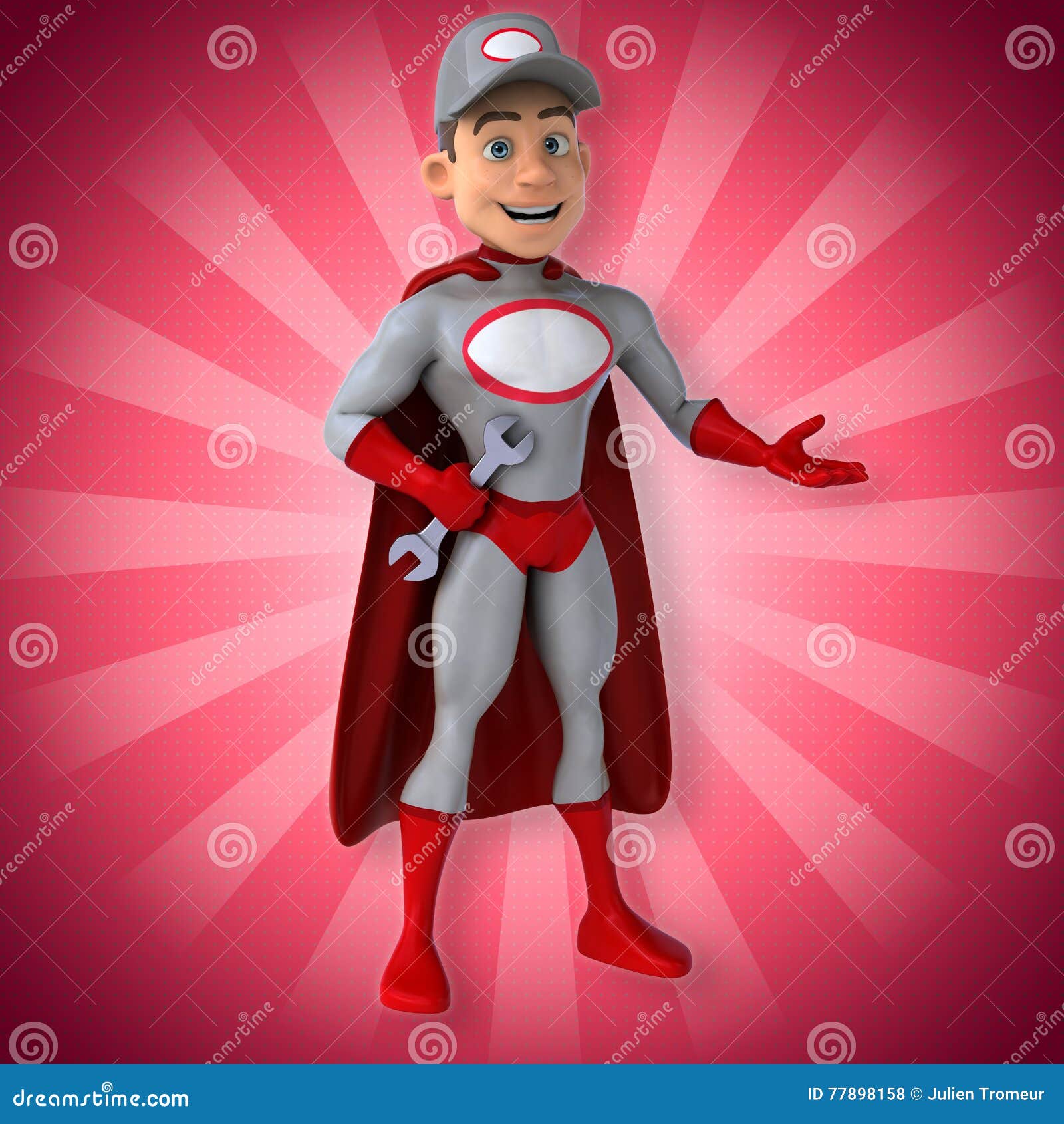 Super mechanic stock illustration. Illustration of auto - 77898158