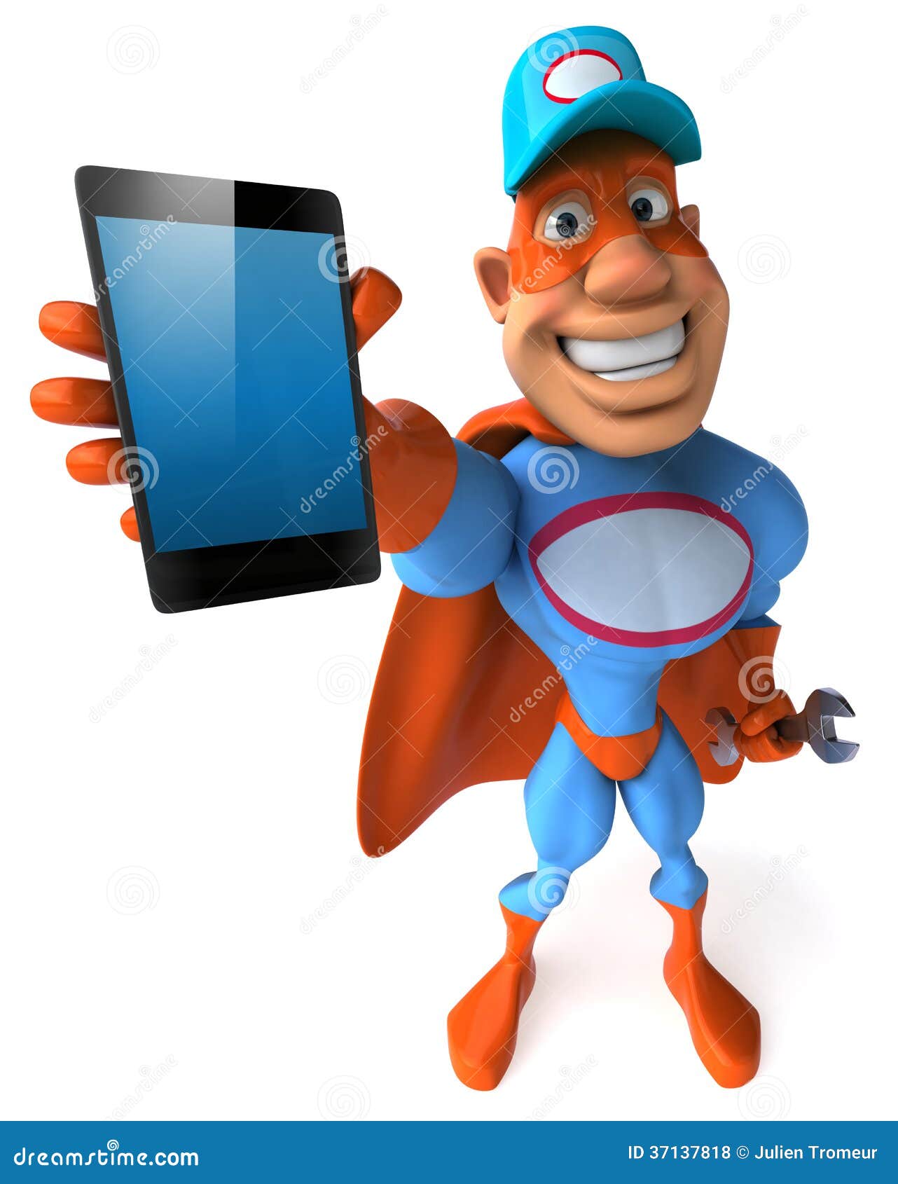 Super mechanic stock illustration. Illustration of crime - 37137818