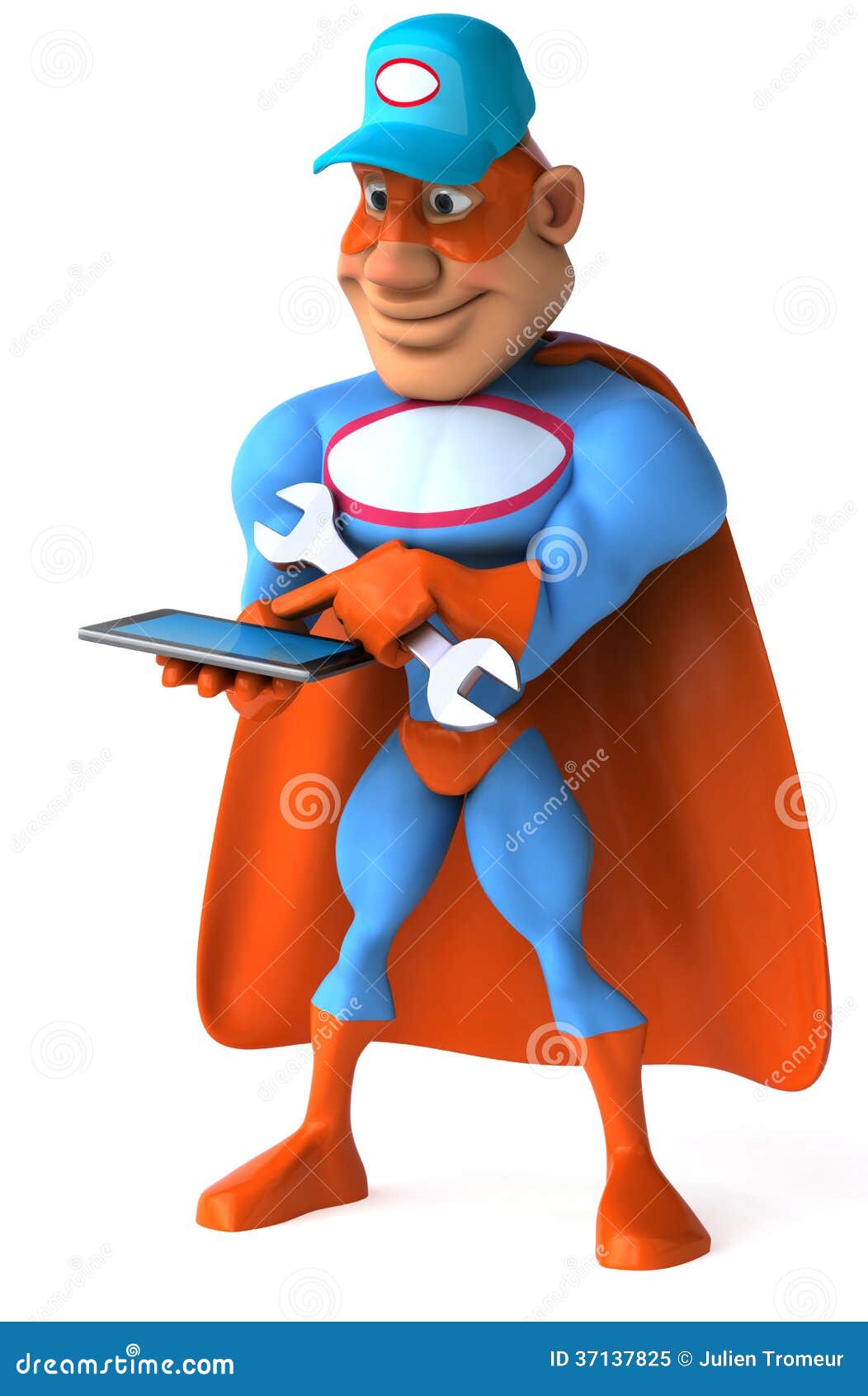 Super mechanic stock illustration. Illustration of cartoon - 37137825