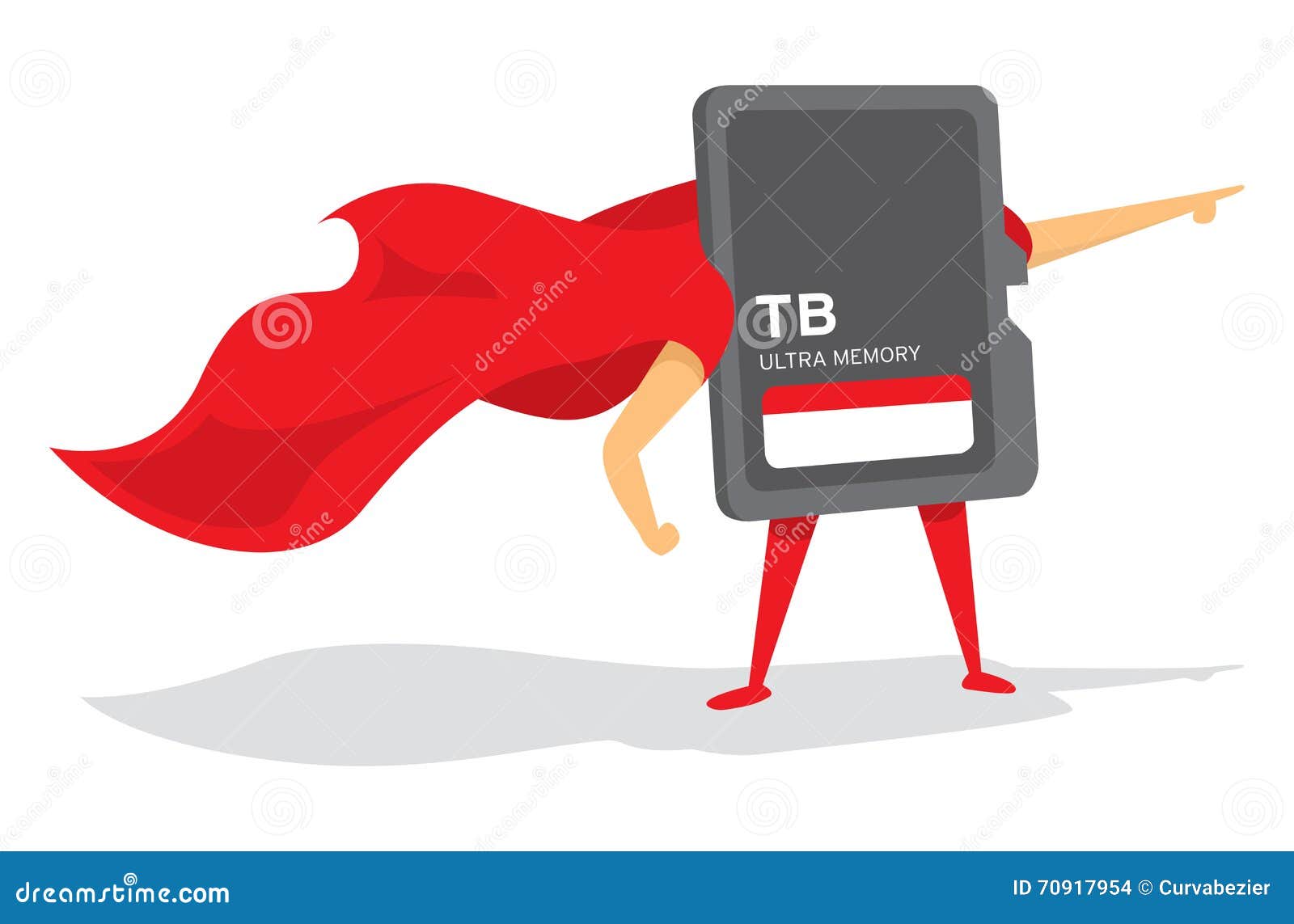 Super Memory Card Hero Saving the Day Stock Vector - Illustration of ...
