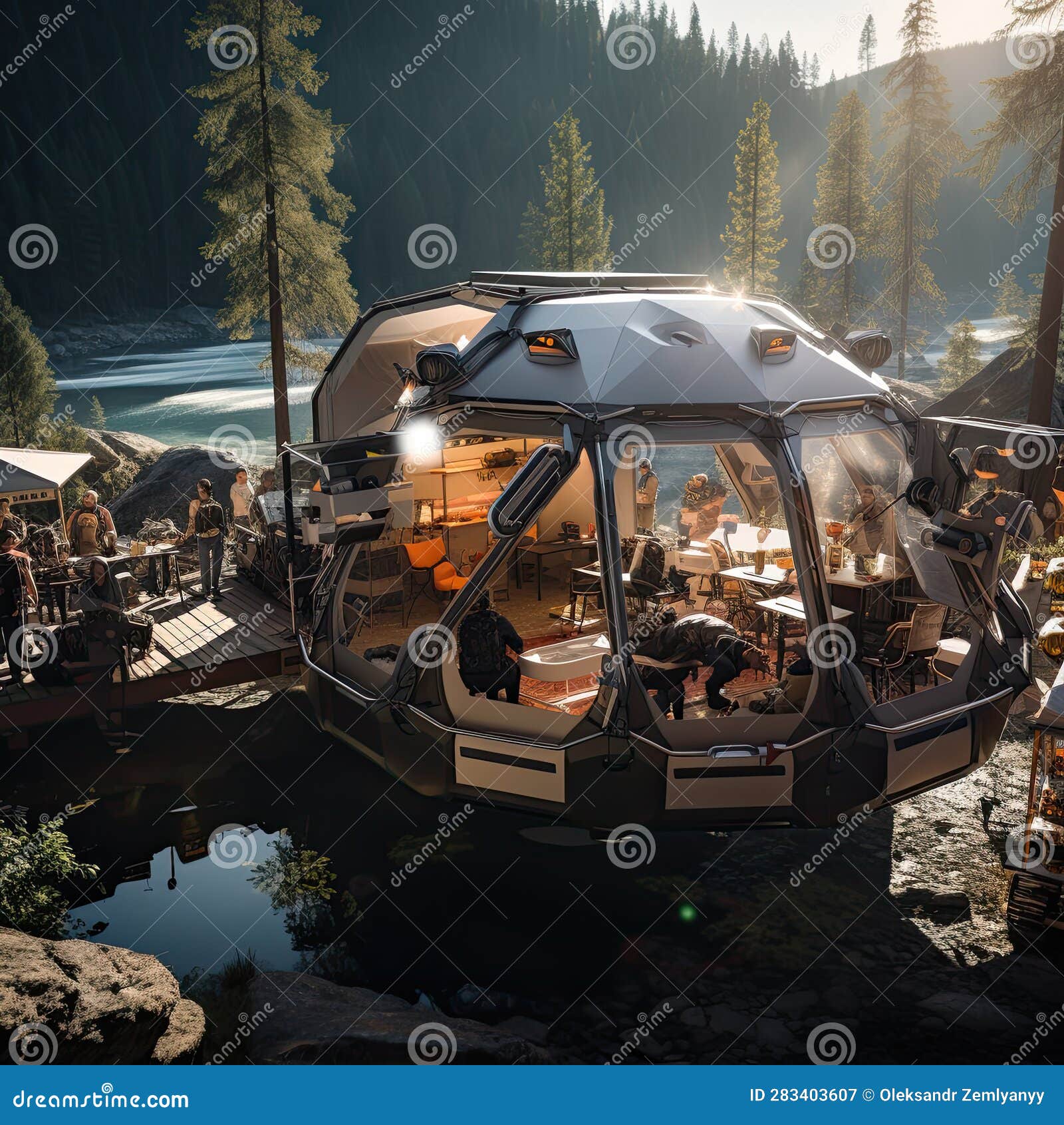 A Super Modern Camping Experience in a Beautiful Forest, a Camping Site ...